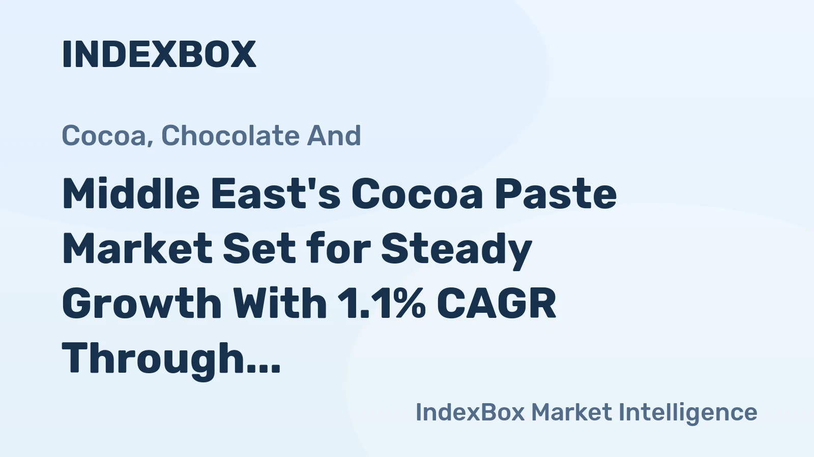 Middle East's Cocoa Paste Market Set for Steady Growth With 1.1% CAGR Through 2035