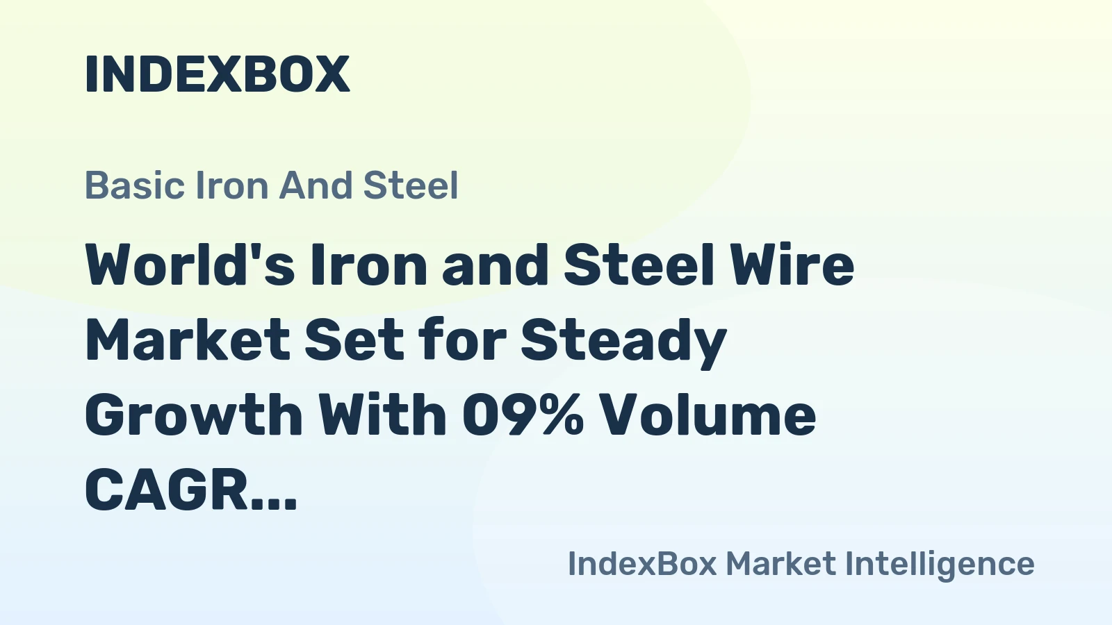 World's Iron and Steel Wire Market Set for Steady Growth With 09% Volume CAGR Through 2035