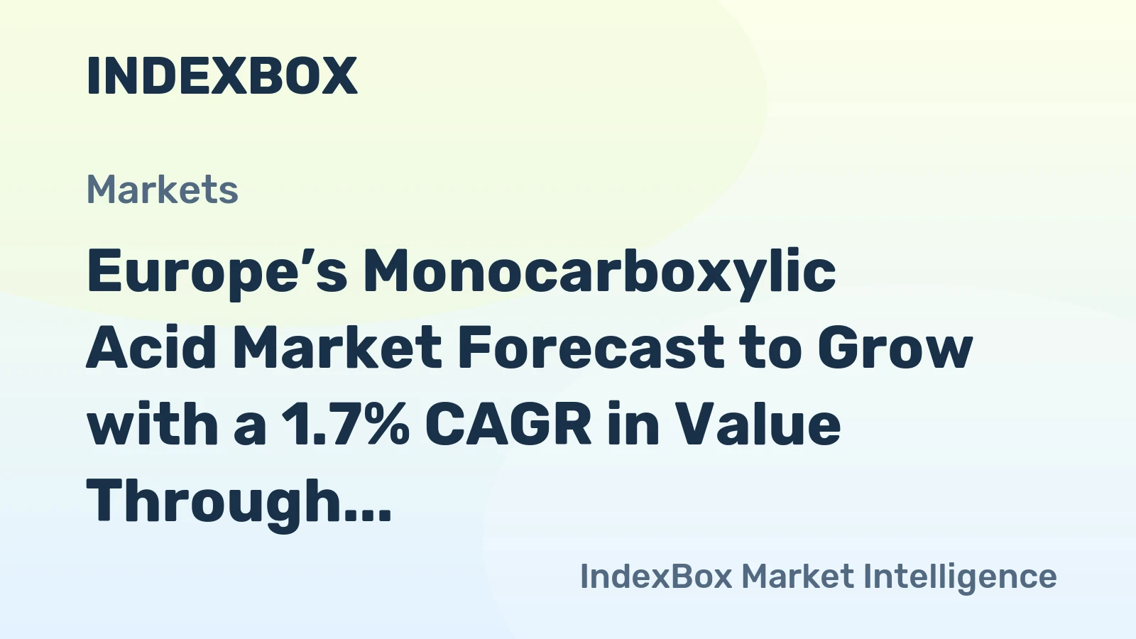Europe’s Monocarboxylic Acid Market Forecast to Grow with a 1.7% CAGR in Value Through 2035