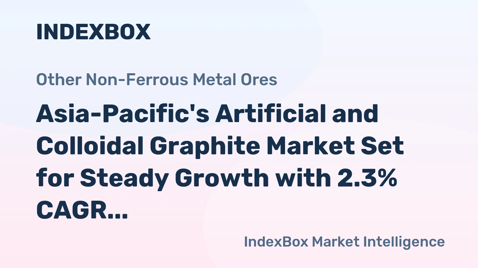 Asia-Pacific's Artificial and Colloidal Graphite Market Set for Steady Growth with 2.3% CAGR Through 2035