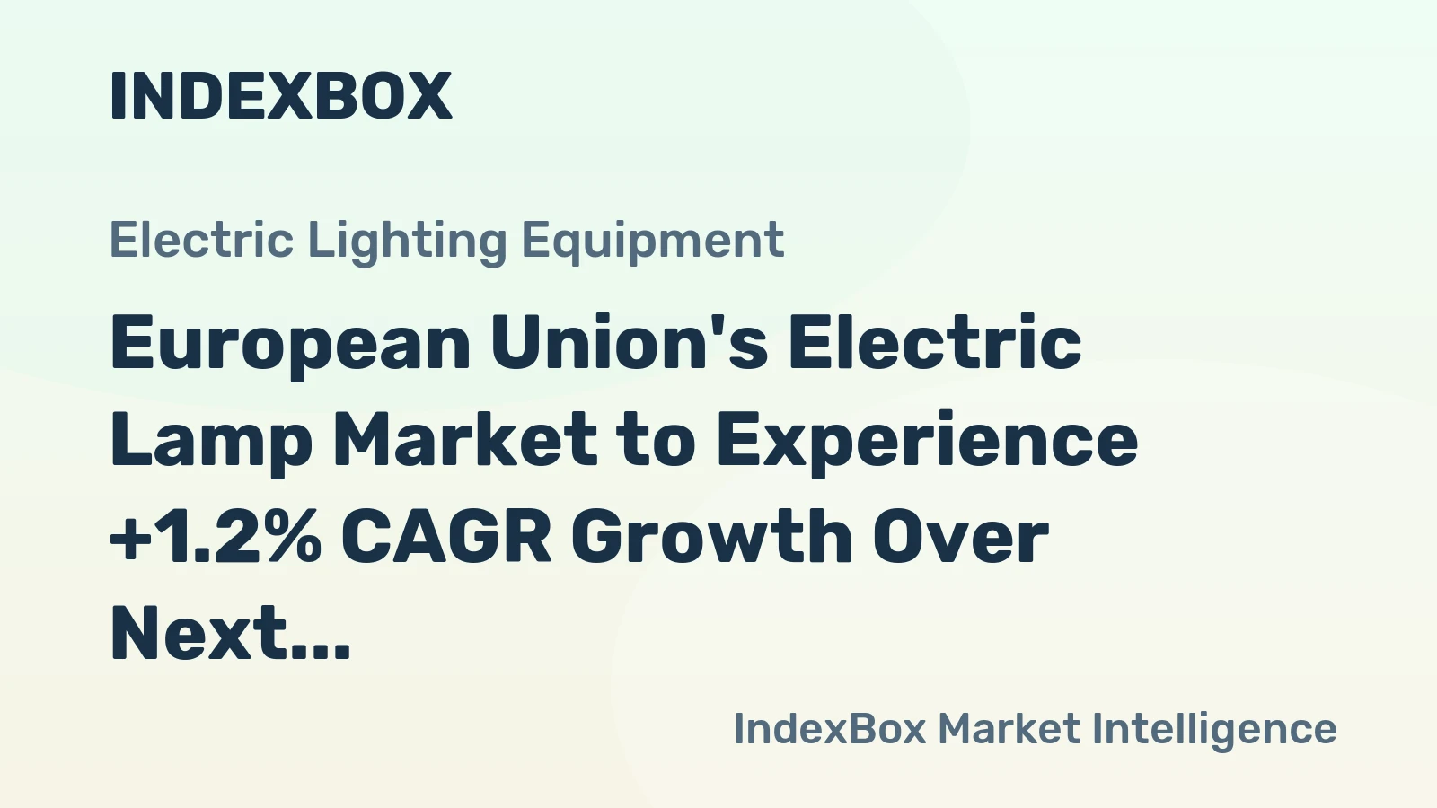 European Union's Electric Lamp Market to Experience +1.2% CAGR Growth Over Next Decade
