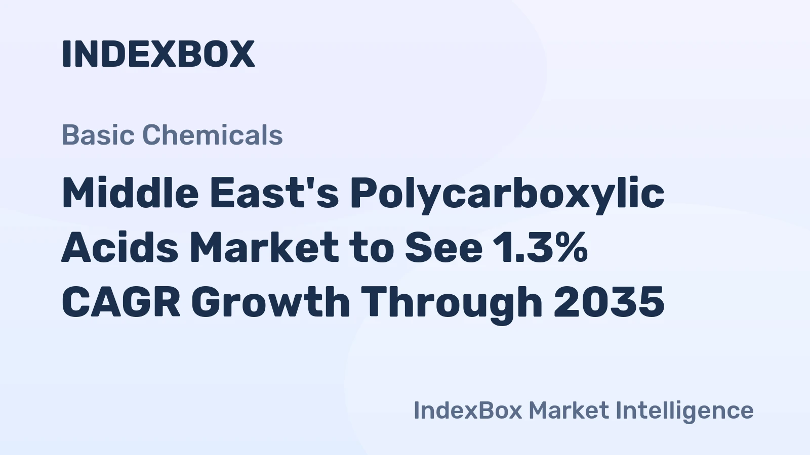 Middle East's Polycarboxylic Acids Market to See 1.3% CAGR Growth Through 2035
