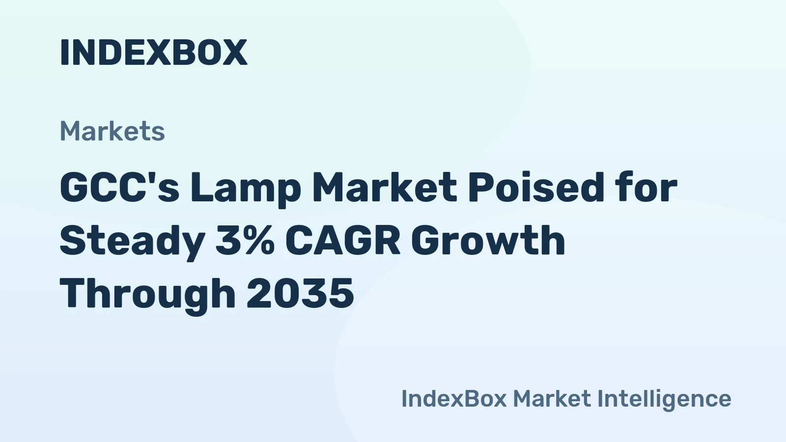 GCC's Lamp Market Poised for Steady 3% CAGR Growth Through 2035