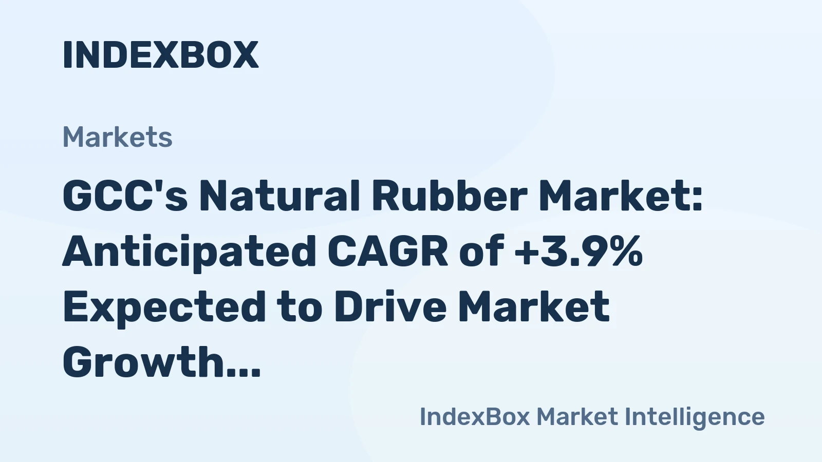 GCC's Natural Rubber Market: Anticipated CAGR of +3.9% Expected to Drive Market Growth Through 2035