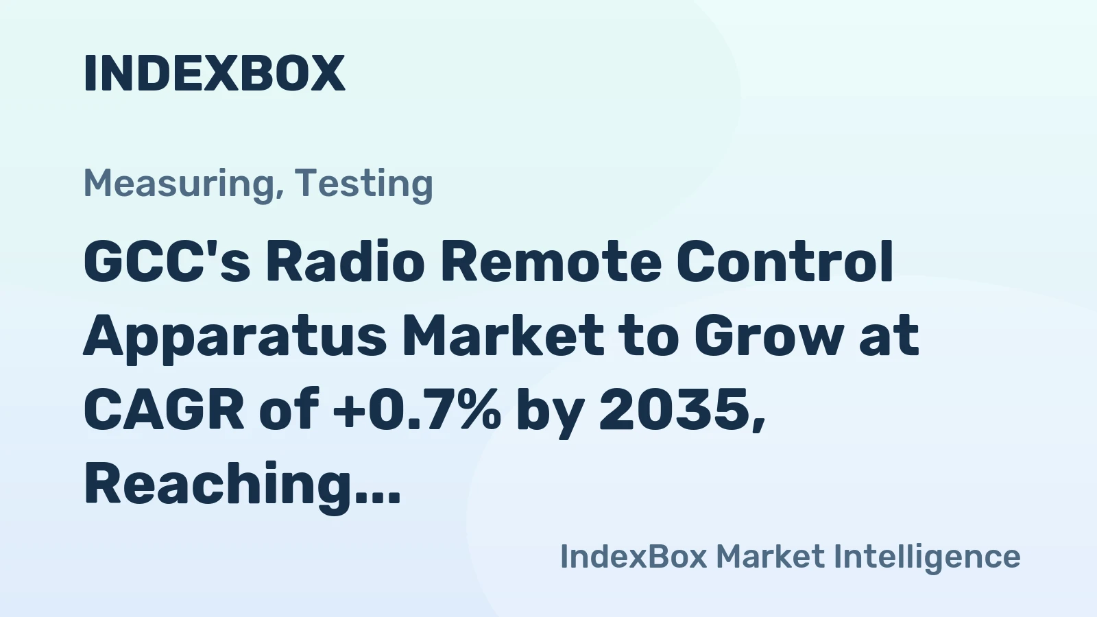 GCC's Radio Remote Control Apparatus Market to Grow at CAGR of +0.7% by 2035, Reaching $275M in Value