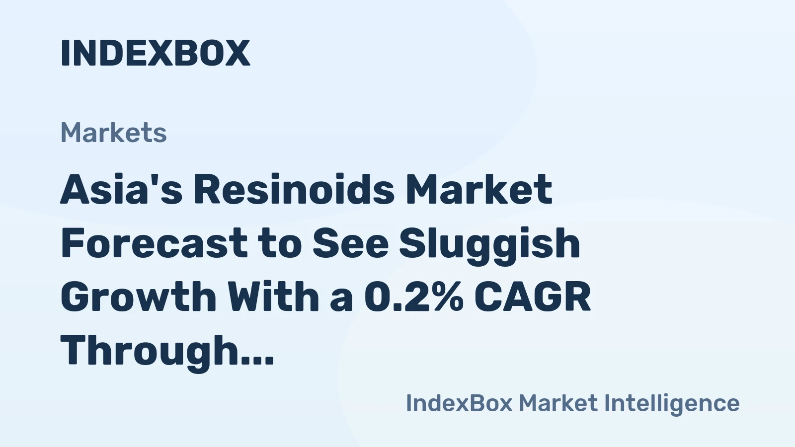 Asia's Resinoids Market Forecast to See Sluggish Growth With a 0.2% CAGR Through 2035