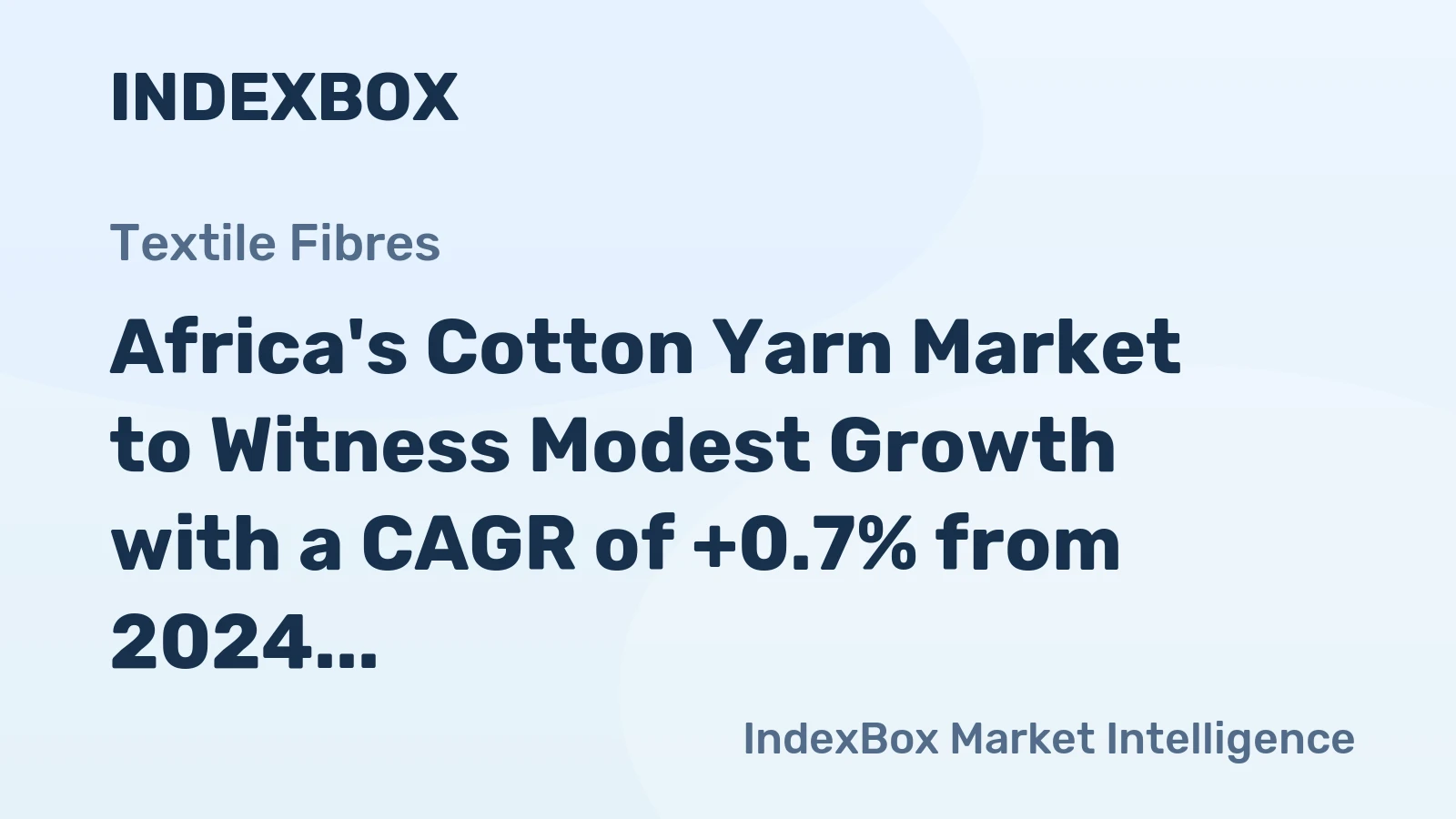 Africa's Cotton Yarn Market to Witness Modest Growth with a CAGR of +0.7% from 2024 to 2035