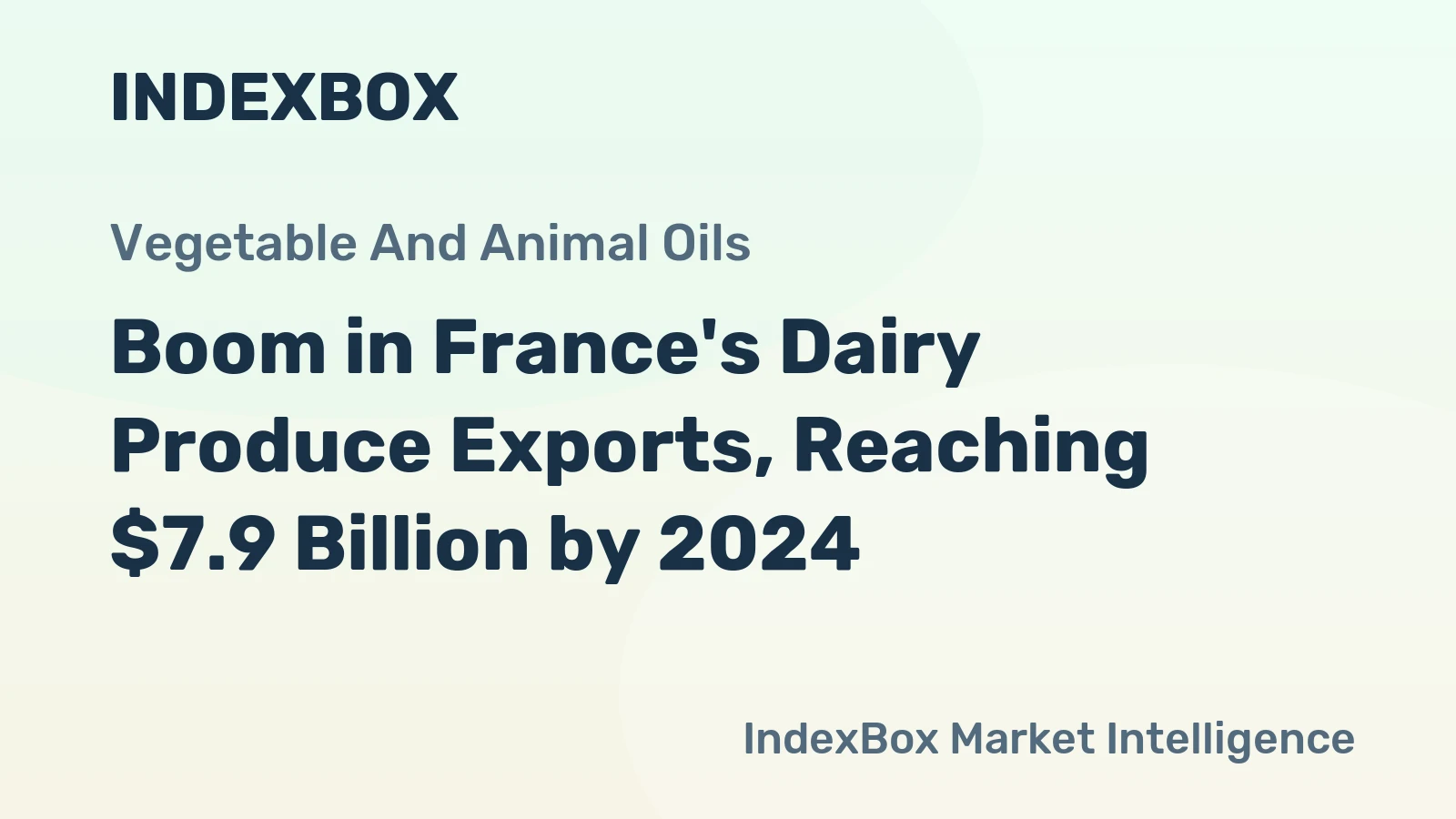 Boom in France's Dairy Produce Exports, Reaching $7.9 Billion by 2024