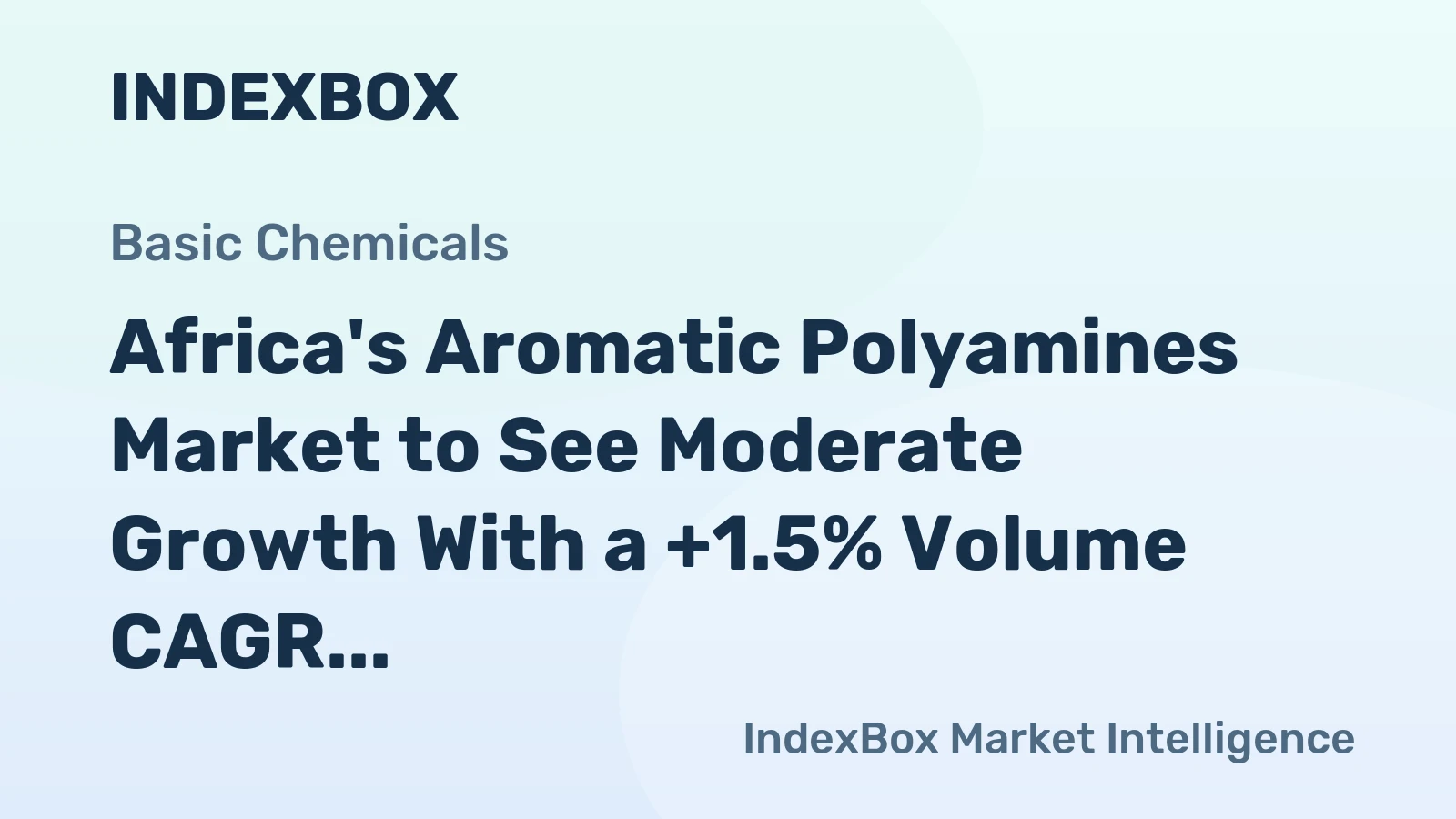 Africa's Aromatic Polyamines Market to See Moderate Growth With a +1.5% Volume CAGR Through 2035