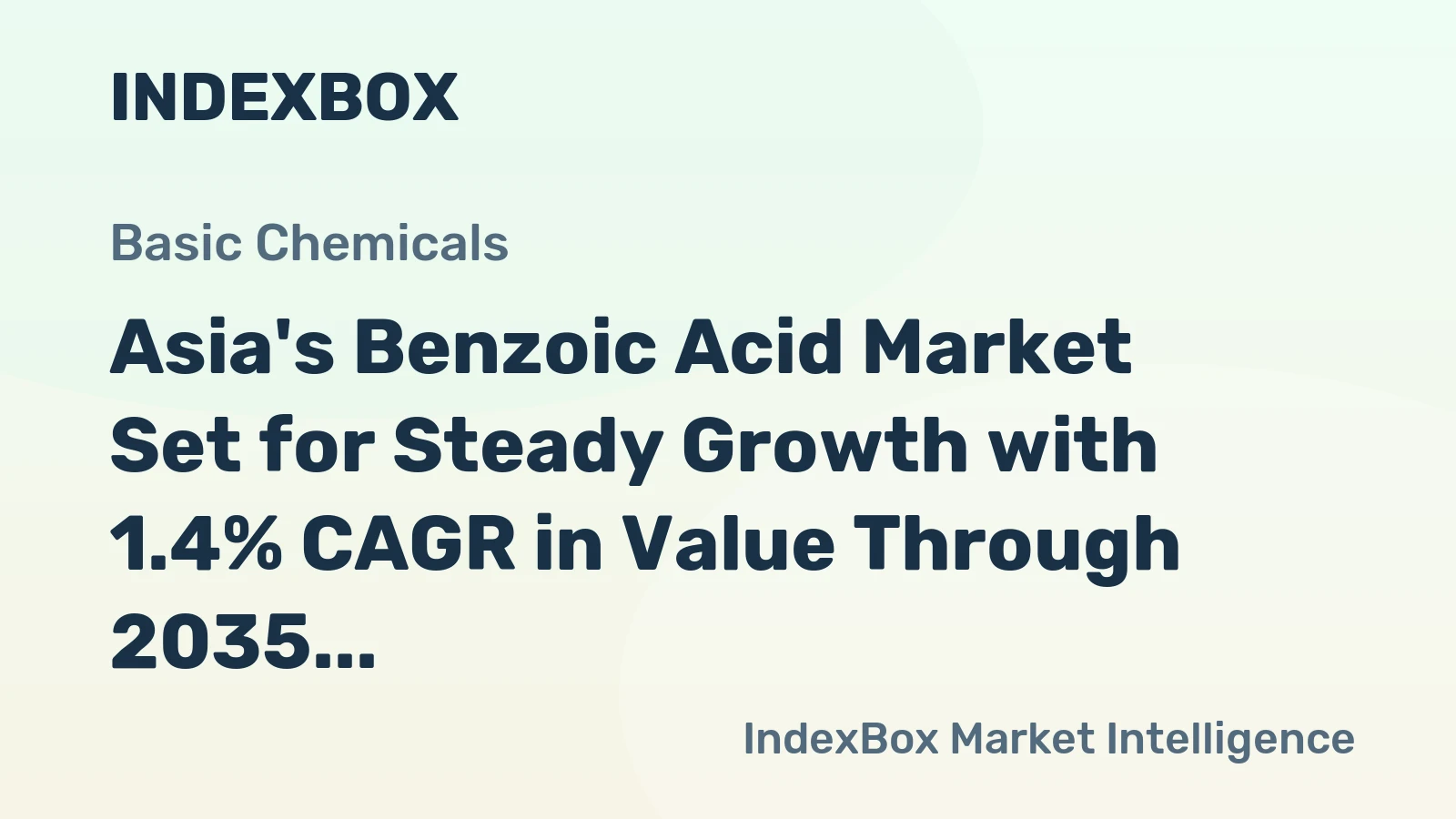 Asia's Benzoic Acid Market Set for Steady Growth with 1.4% CAGR in Value Through 2035