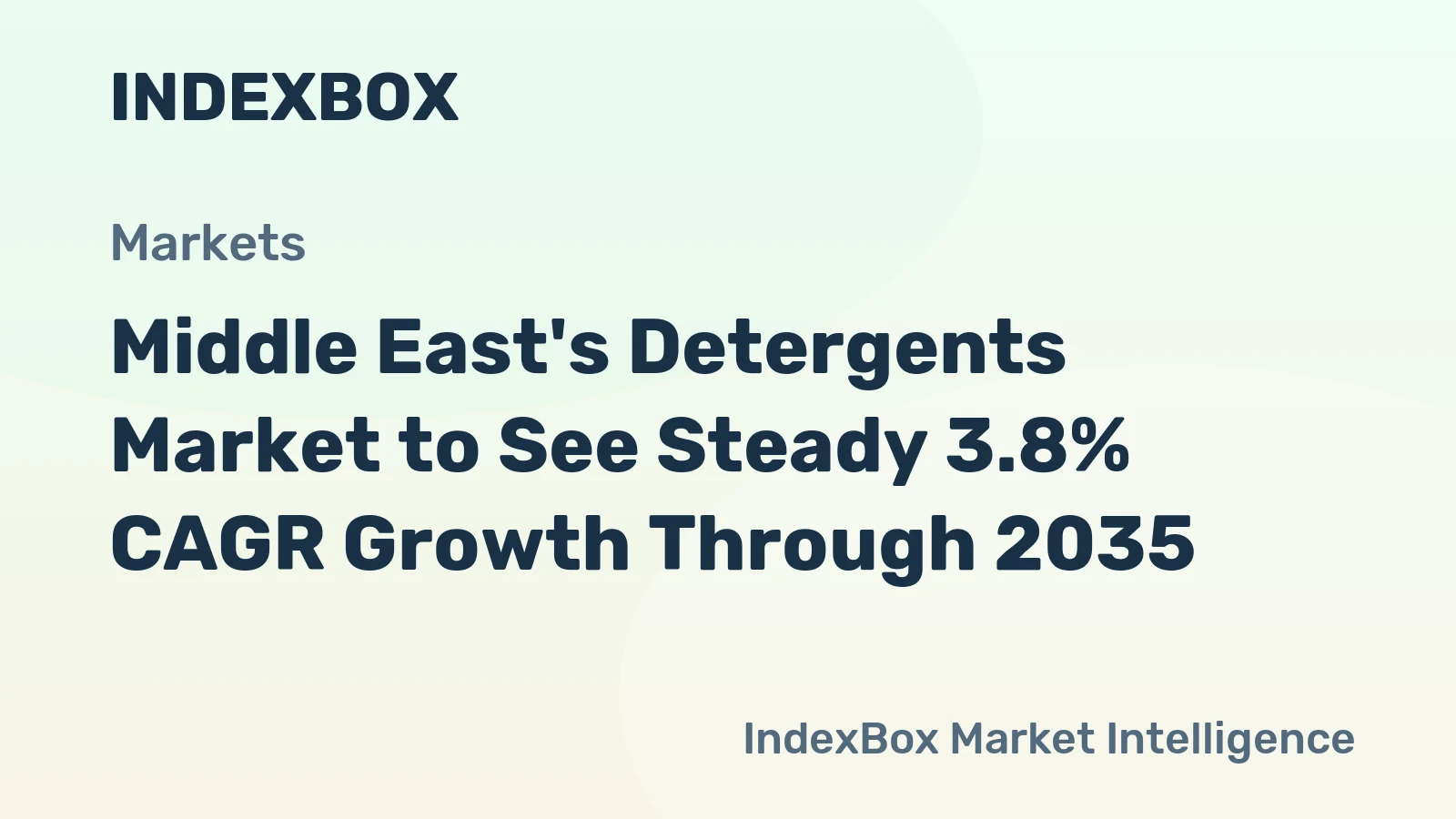 Middle East's Detergents Market to See Steady 3.8% CAGR Growth Through 2035