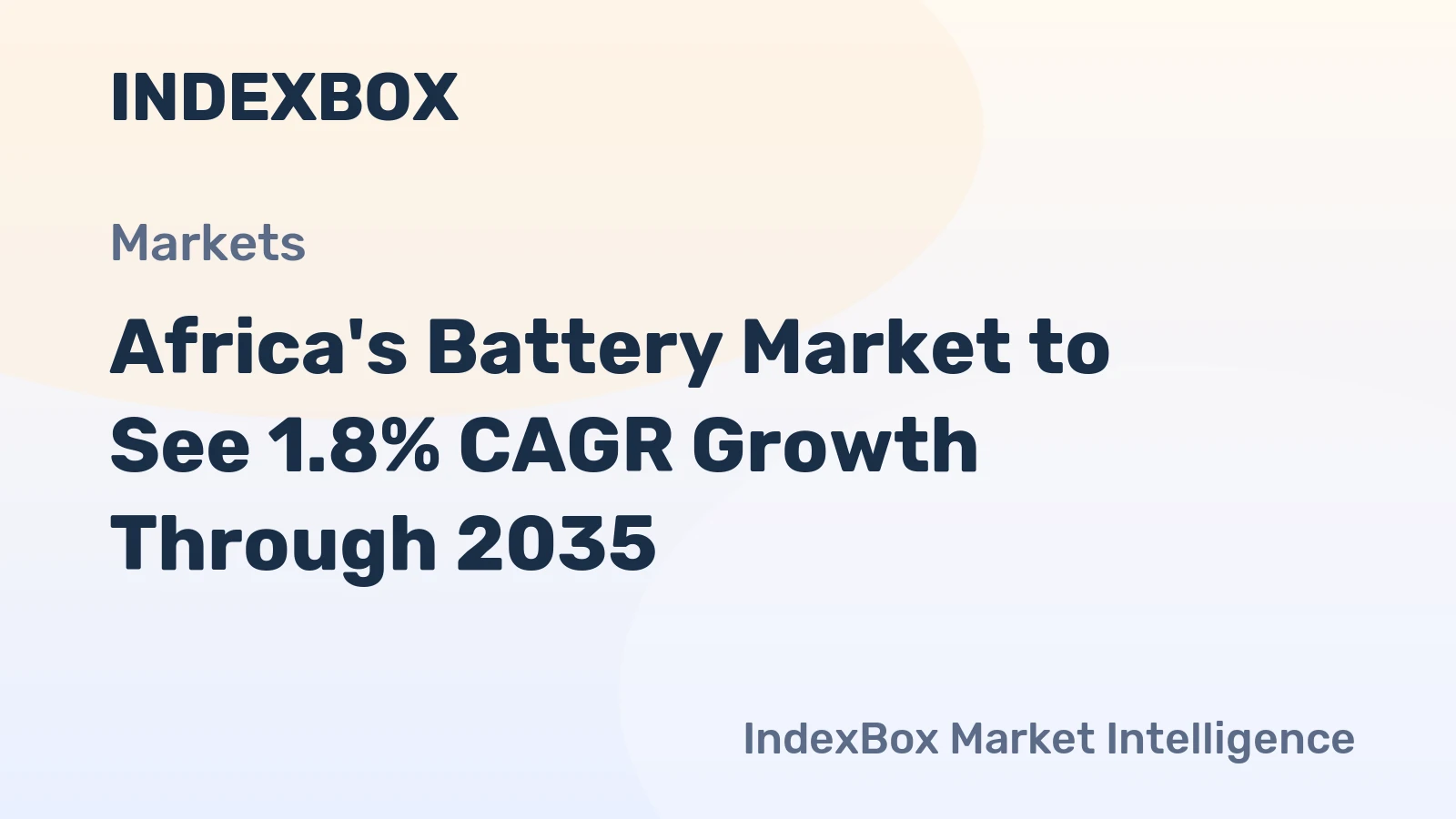 Africa's Battery Market to See 1.8% CAGR Growth Through 2035