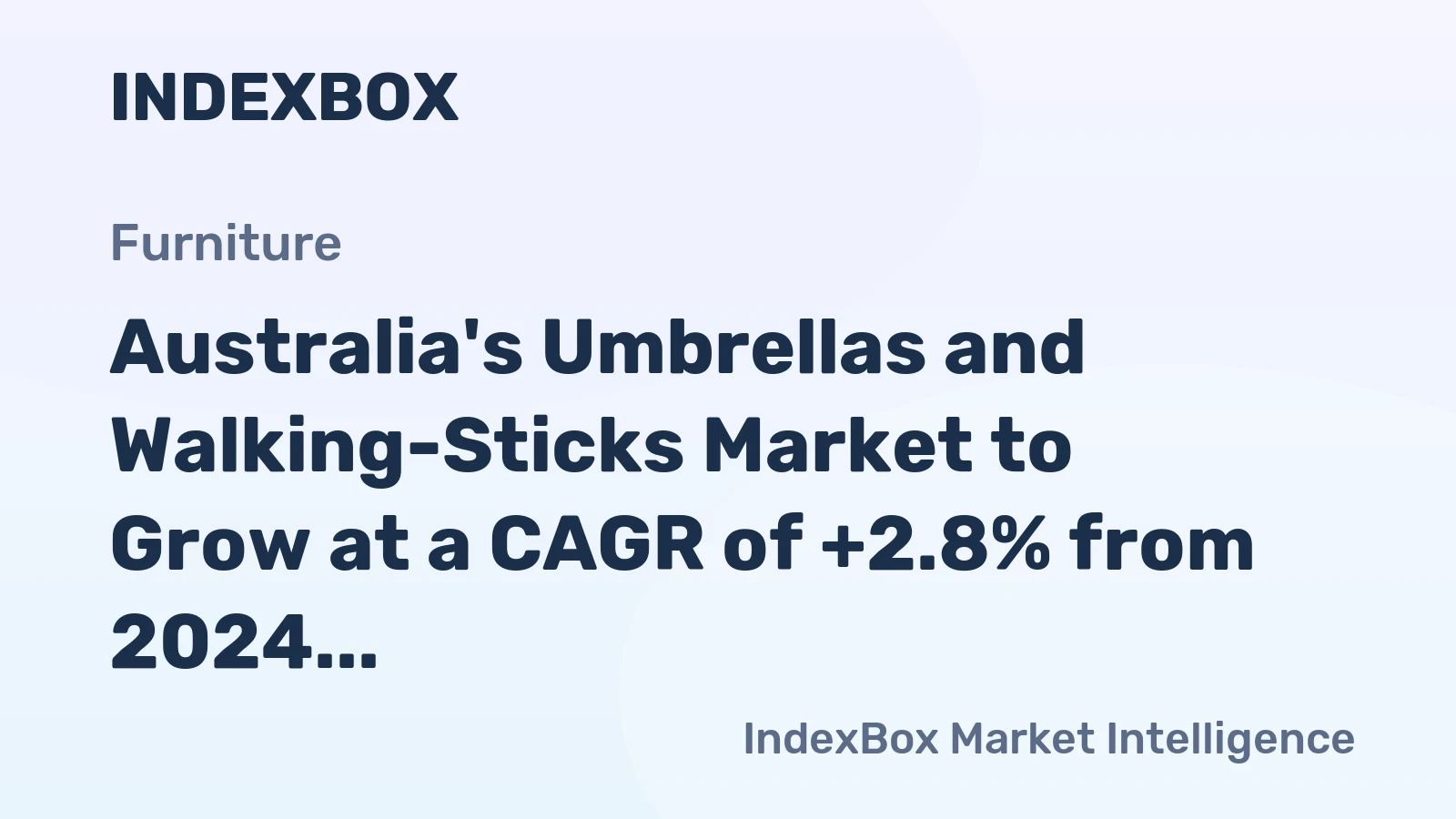 Australia's Umbrellas and Walking-Sticks Market to Grow at a CAGR of +2.8% from 2024 to 2035