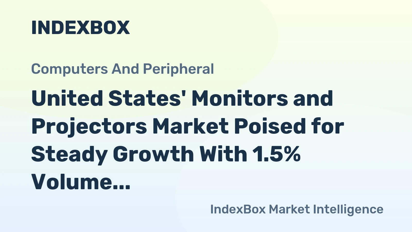United States' Monitors and Projectors Market Poised for Steady Growth With 1.5% Volume CAGR Through 2035