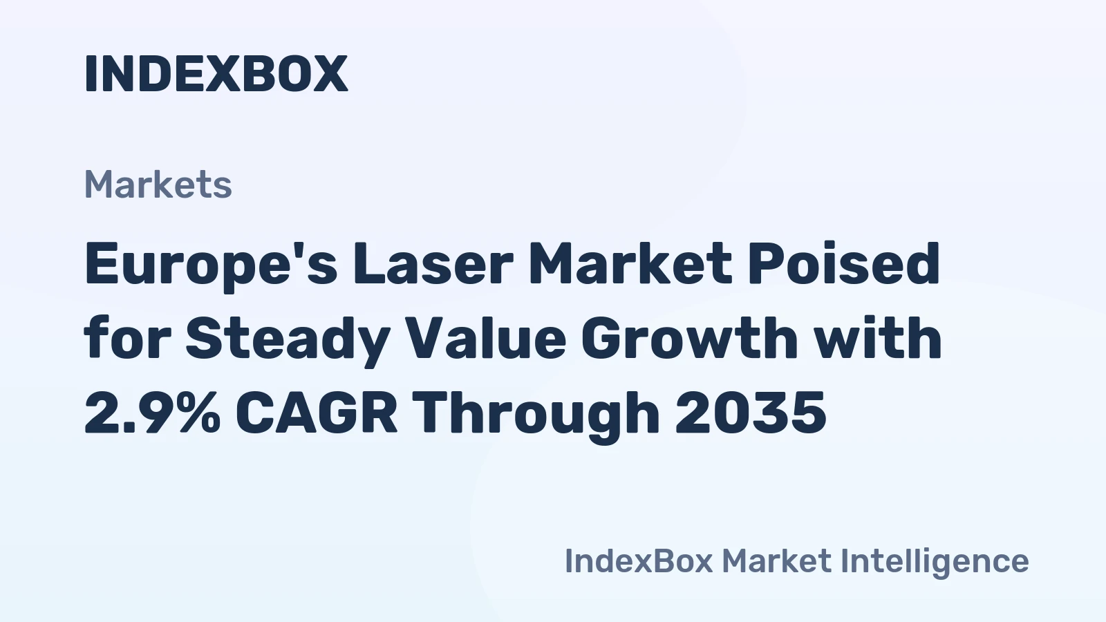 Europe's Laser Market Poised for Steady Value Growth with 2.9% CAGR Through 2035