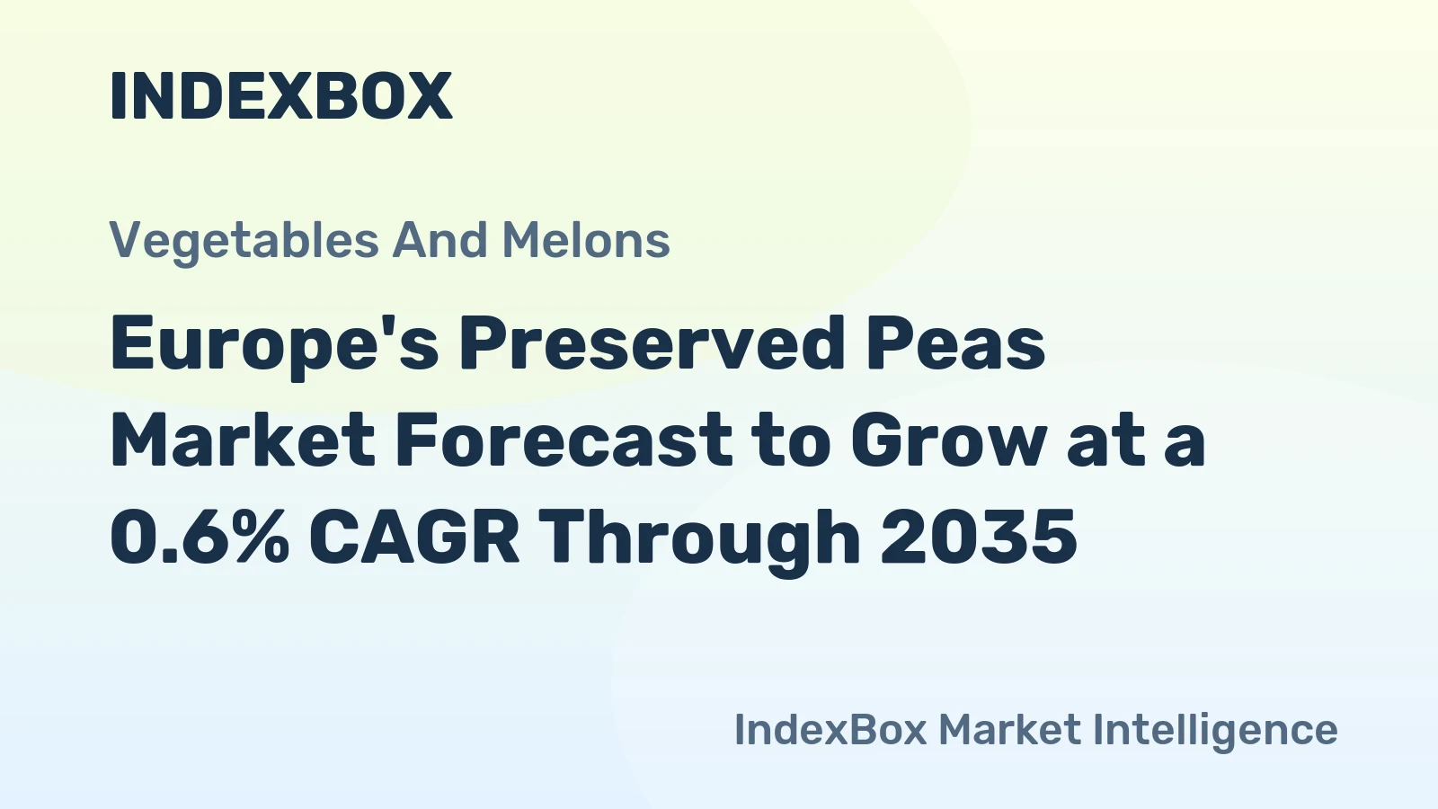 Europe's Preserved Peas Market Forecast to Grow at a 0.6% CAGR Through 2035