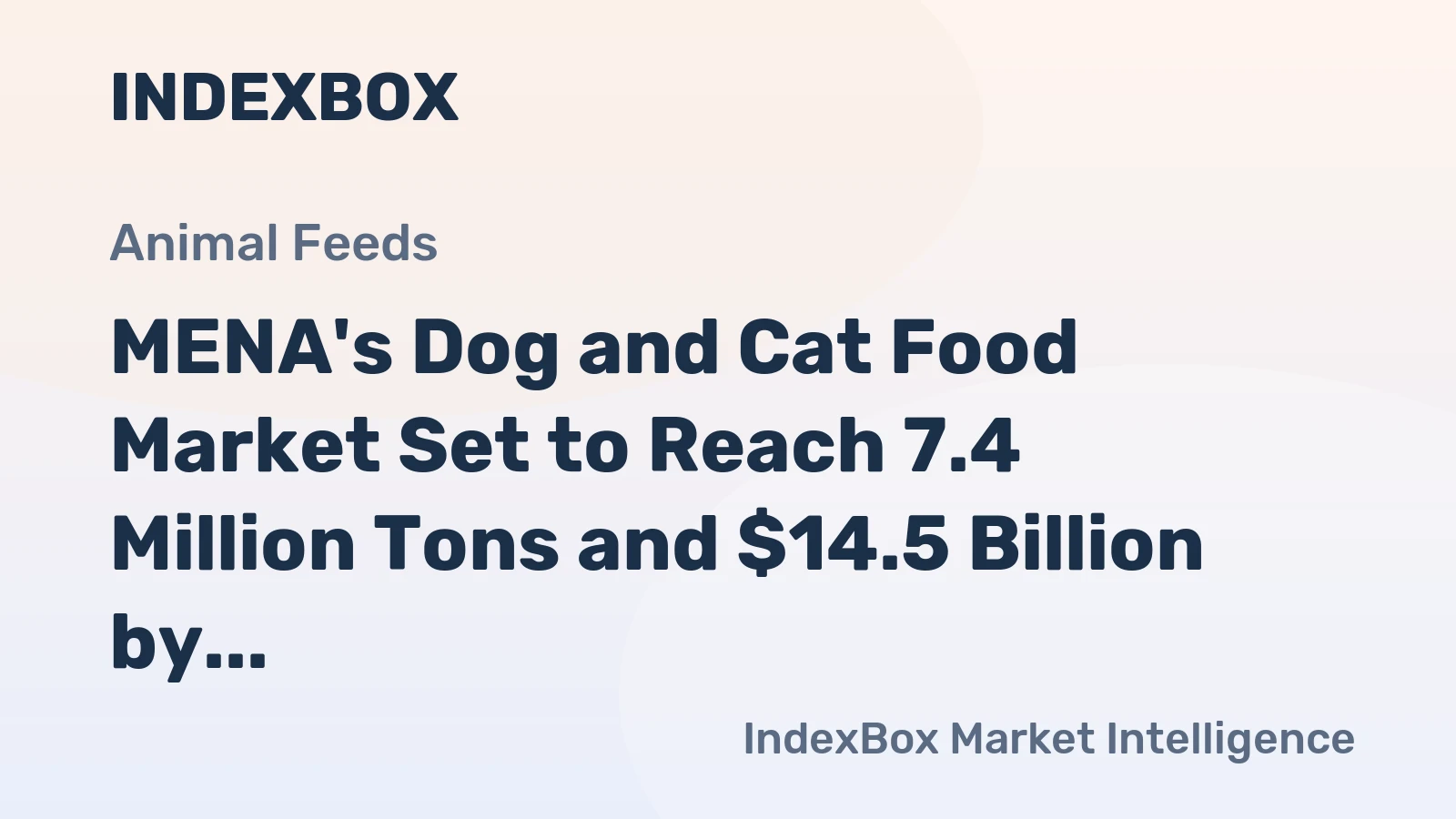 MENA's Dog and Cat Food Market Set to Reach 7.4 Million Tons and $14.5 Billion by 2035