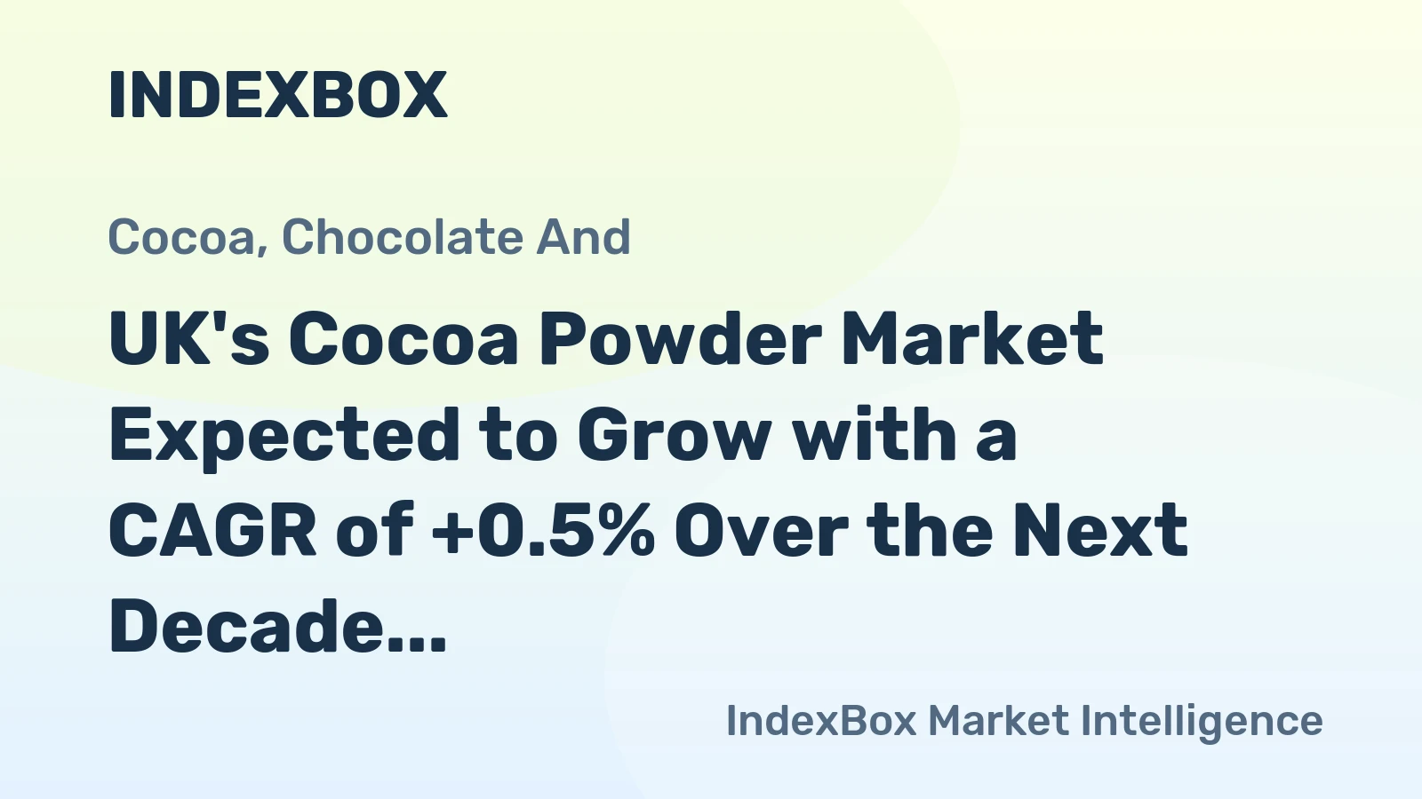 UK's Cocoa Powder Market Expected to Grow with a CAGR of +0.5% Over the Next Decade