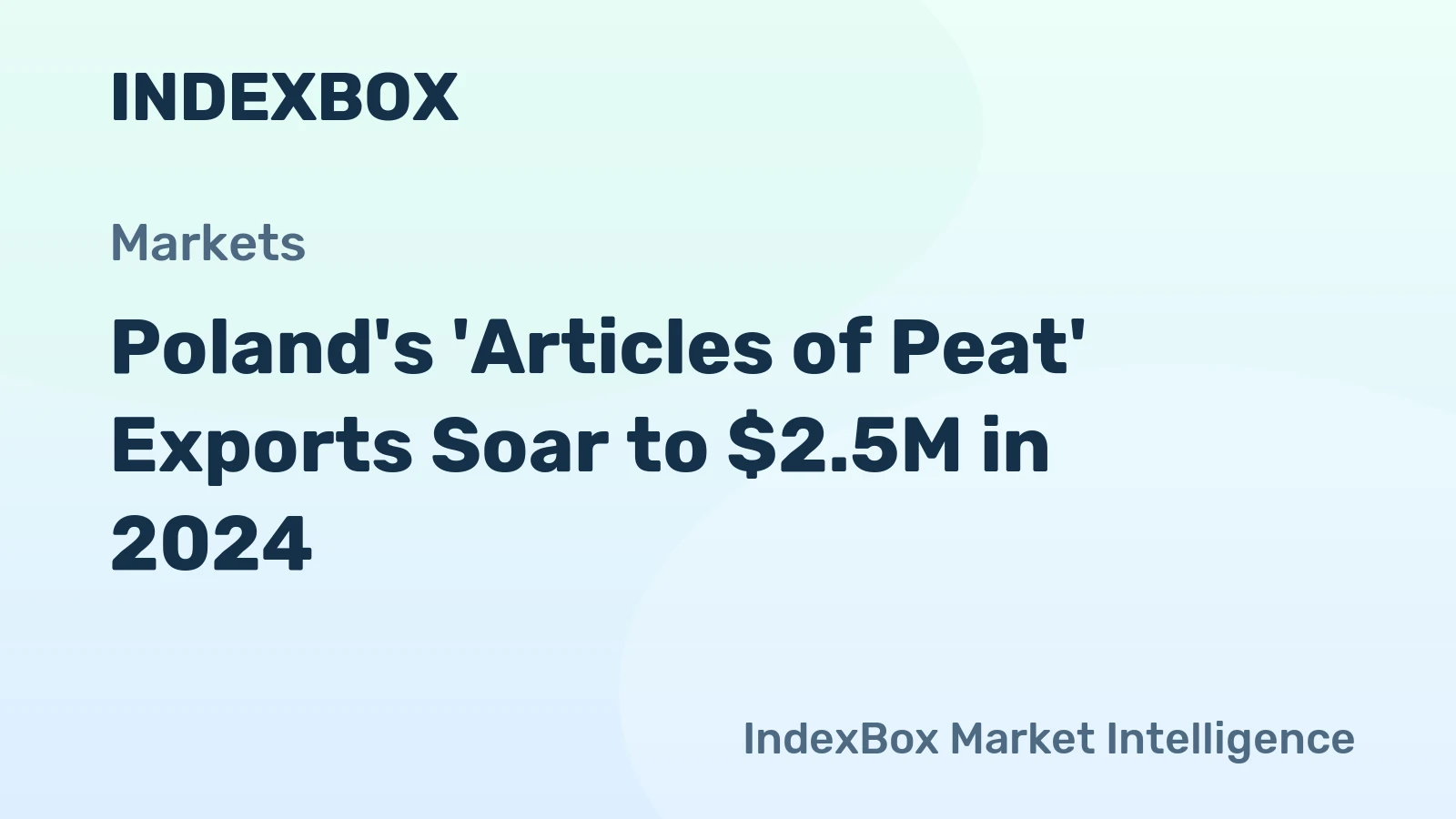 Poland's 'Articles of Peat' Exports Soar to $2.5M in 2024