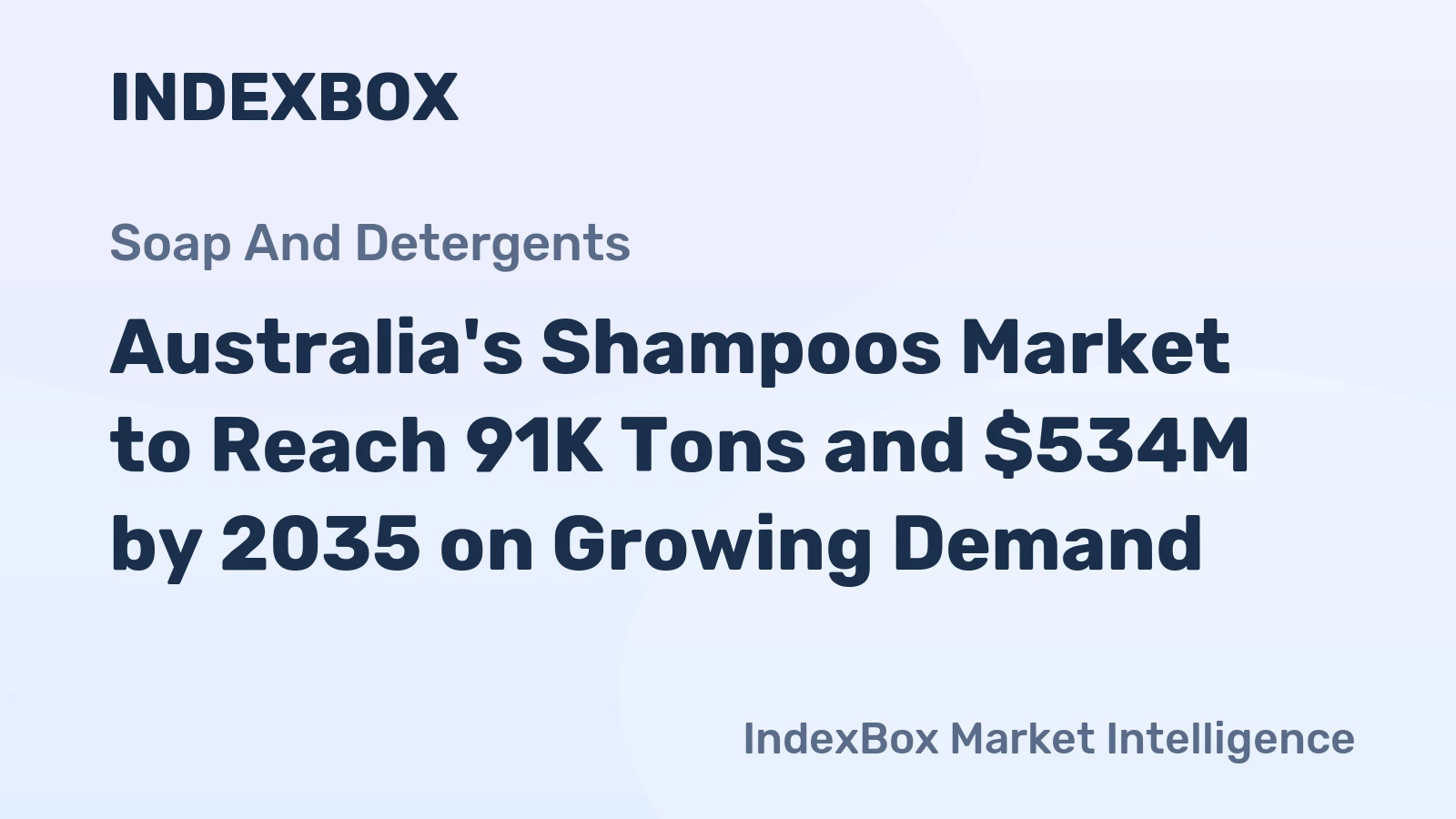 Australia's Shampoos Market to Reach 91K Tons and $534M by 2035 on Growing Demand
