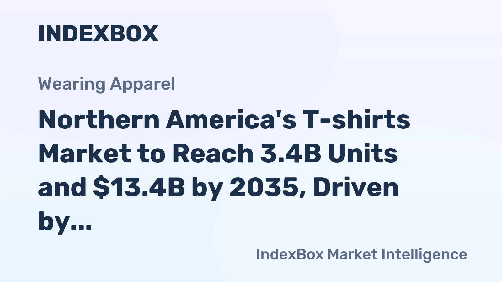Northern America's T-shirts Market to Reach 3.4B Units and $13.4B by 2035, Driven by Increasing Demand