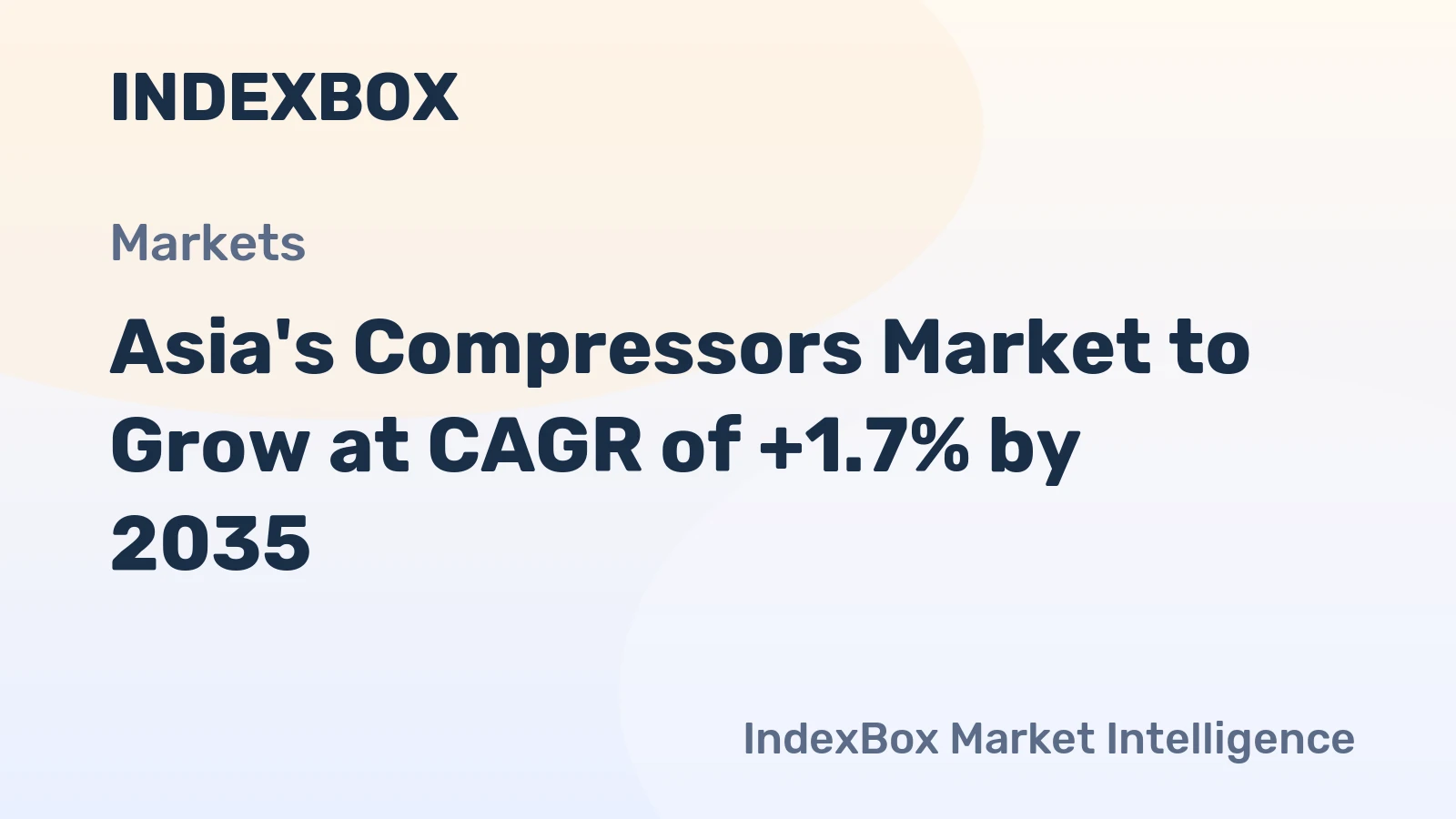 Asia's Compressors Market to Grow at CAGR of +1.7% by 2035