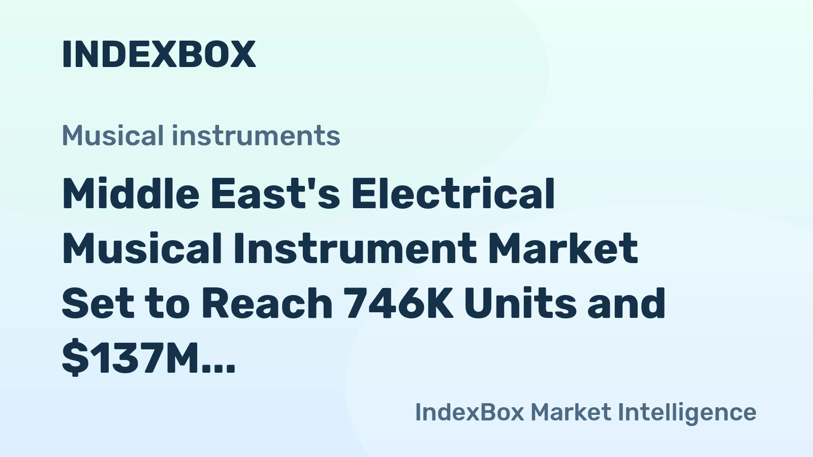 Middle East's Electrical Musical Instrument Market Set to Reach 746K Units and $137M