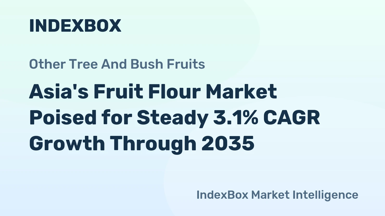 Asia's Fruit Flour Market Poised for Steady 3.1% CAGR Growth Through 2035