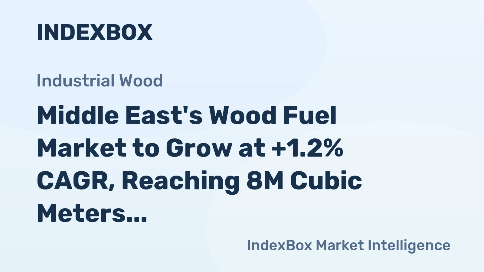 Middle East's Wood Fuel Market to Grow at +1.2% CAGR, Reaching 8M Cubic Meters by 2035