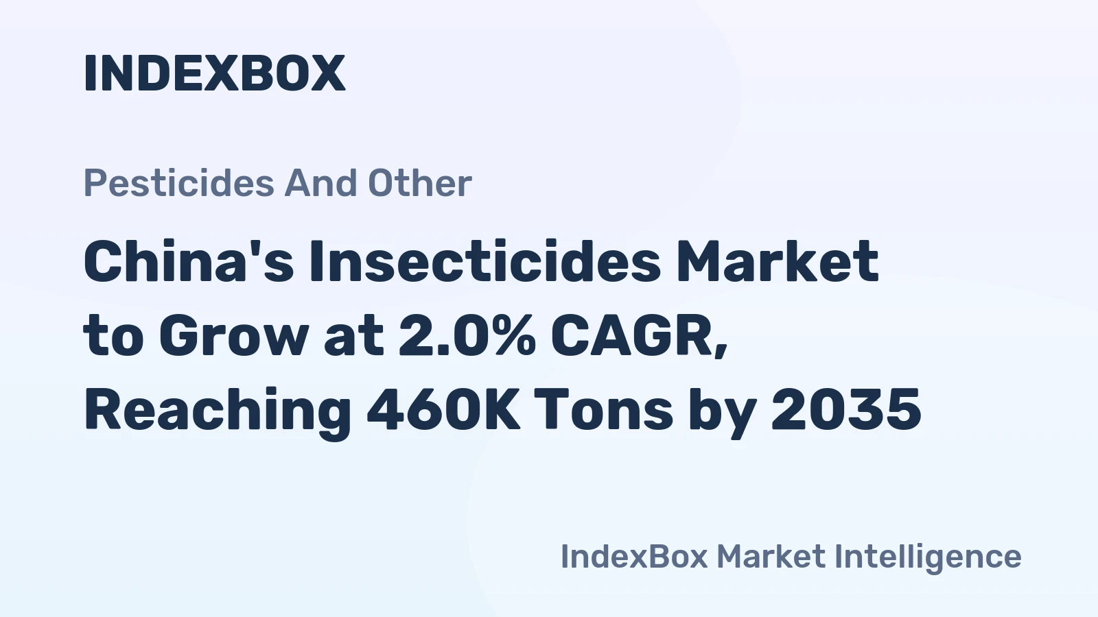 China's Insecticides Market to Grow at 2.0% CAGR, Reaching 460K Tons by 2035