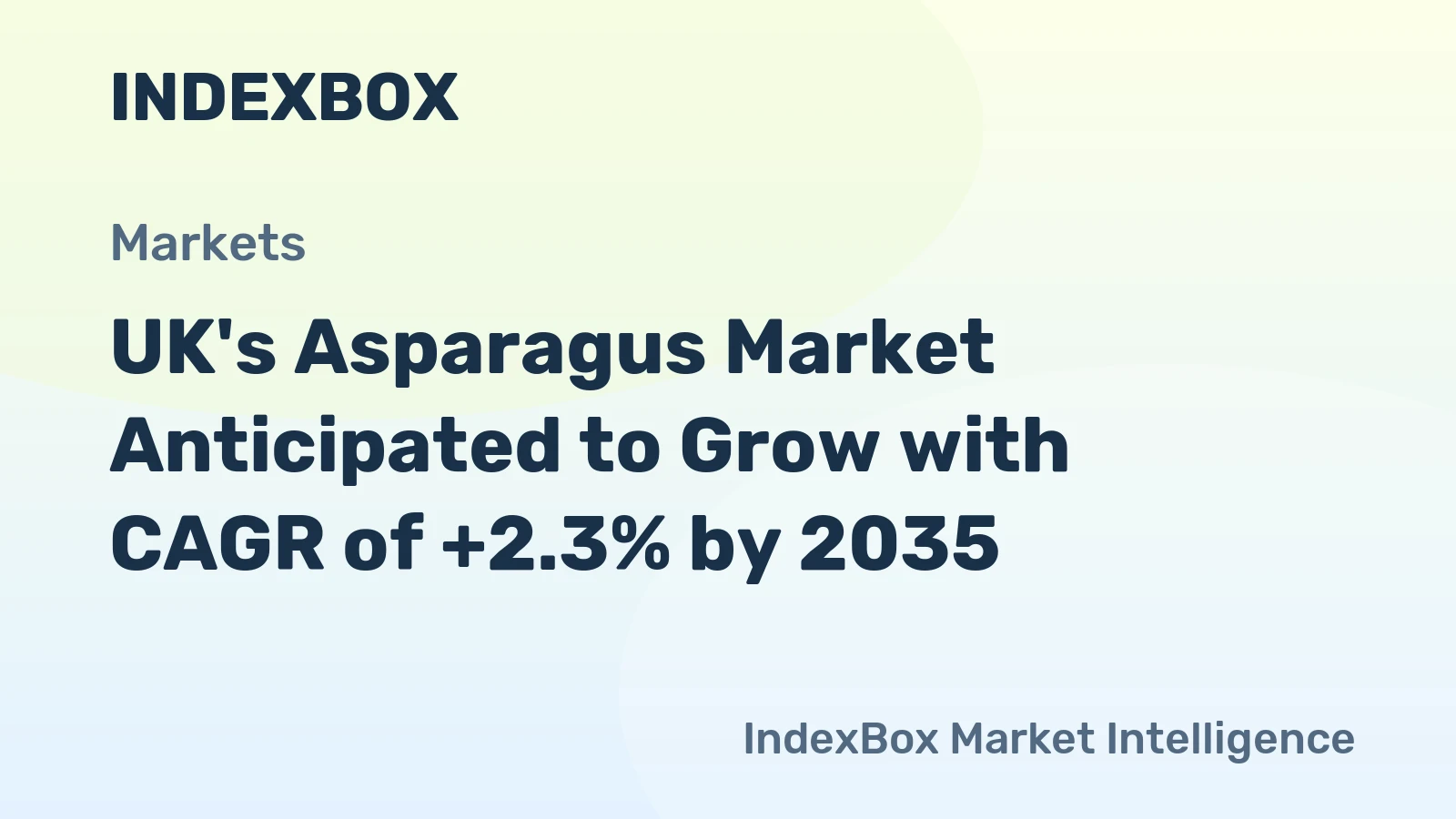 UK's Asparagus Market Anticipated to Grow with CAGR of +2.3% by 2035