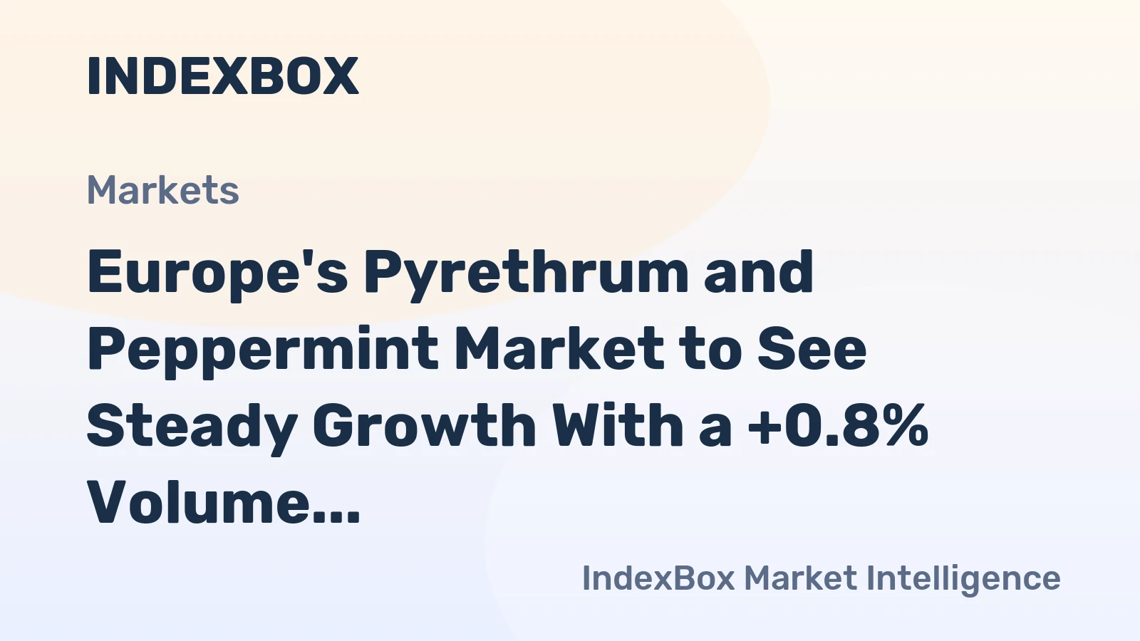 Europe's Pyrethrum and Peppermint Market to See Steady Growth With a +0.8% Volume CAGR Through 2035