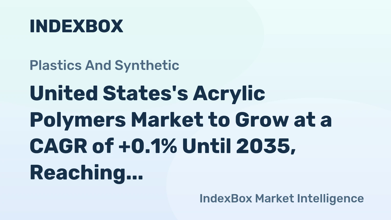 United States's Acrylic Polymers Market to Grow at a CAGR of +0.1% Until 2035, Reaching 4M Tons
