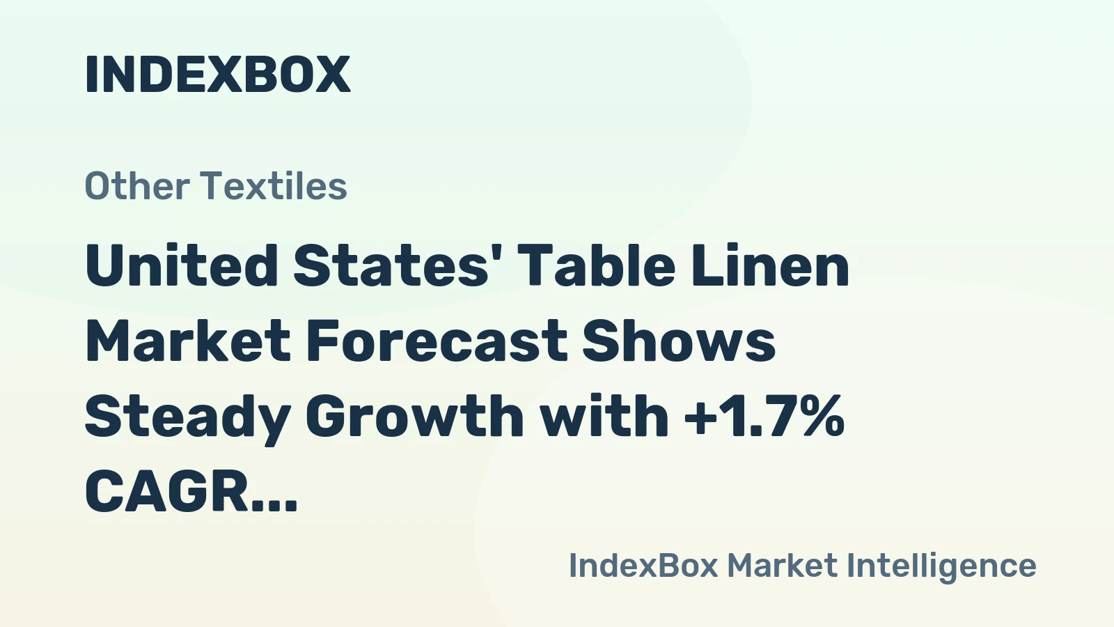 United States' Table Linen Market Forecast Shows Steady Growth with +1.7% CAGR Through 2035