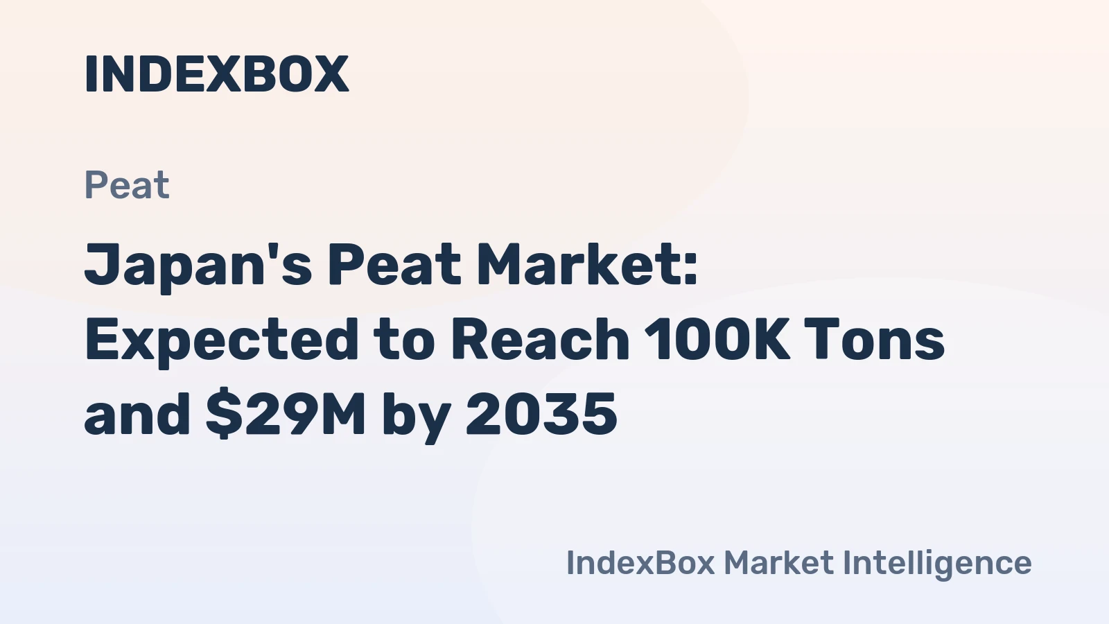 Japan's Peat Market: Expected to Reach 100K Tons and $29M by 2035