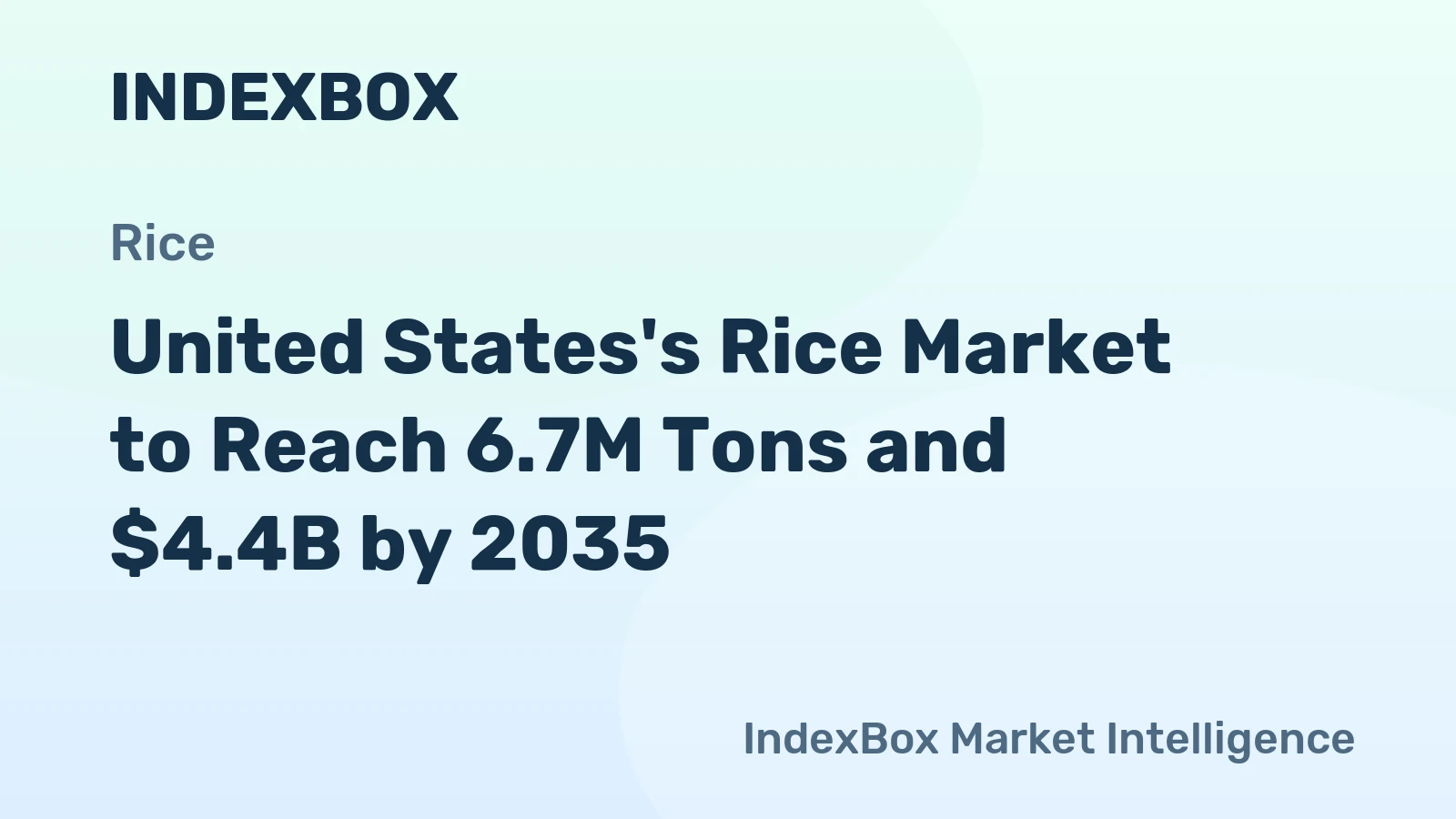 United States's Rice Market to Reach 6.7M Tons and $4.4B by 2035