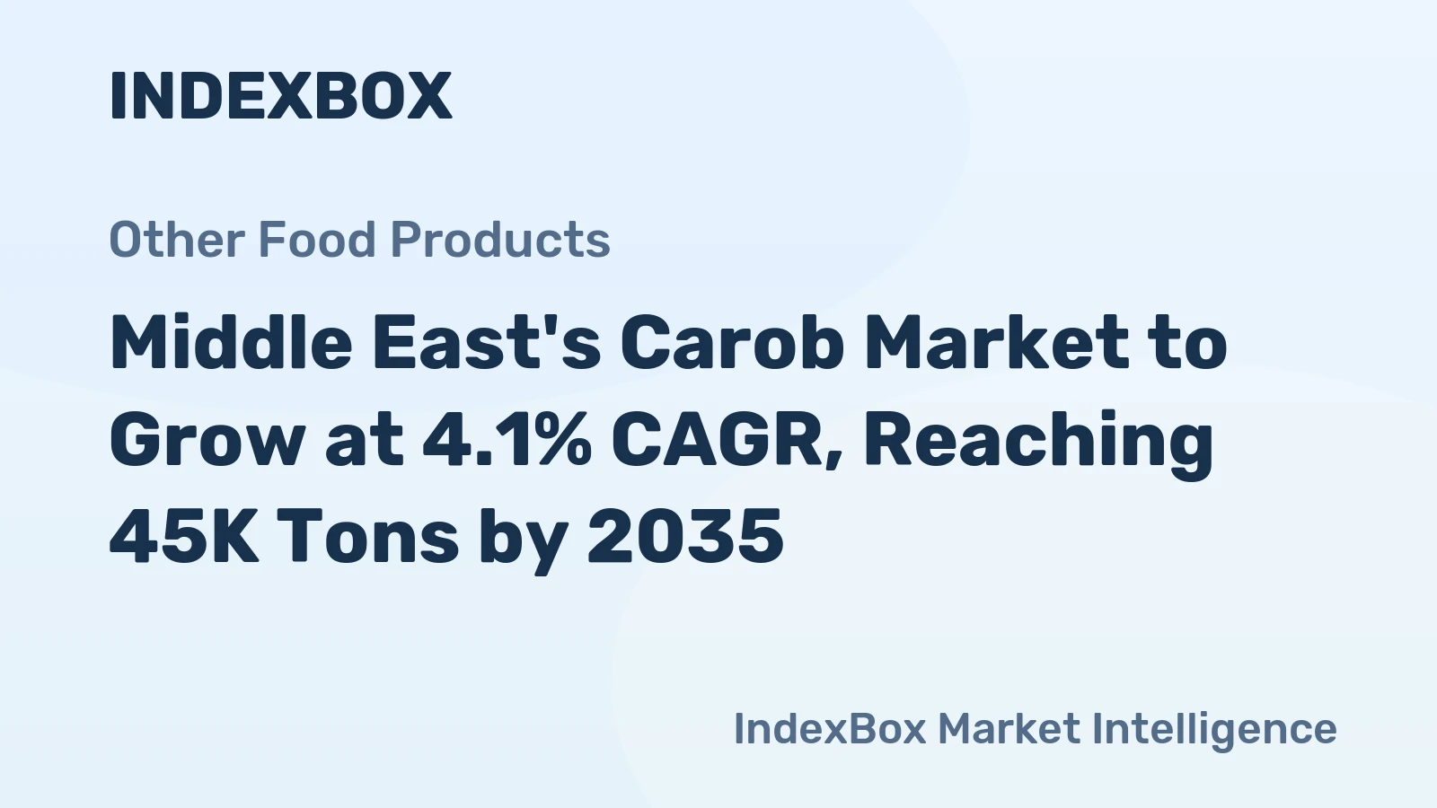 Middle East's Carob Market to Grow at 4.1% CAGR, Reaching 45K Tons by 2035