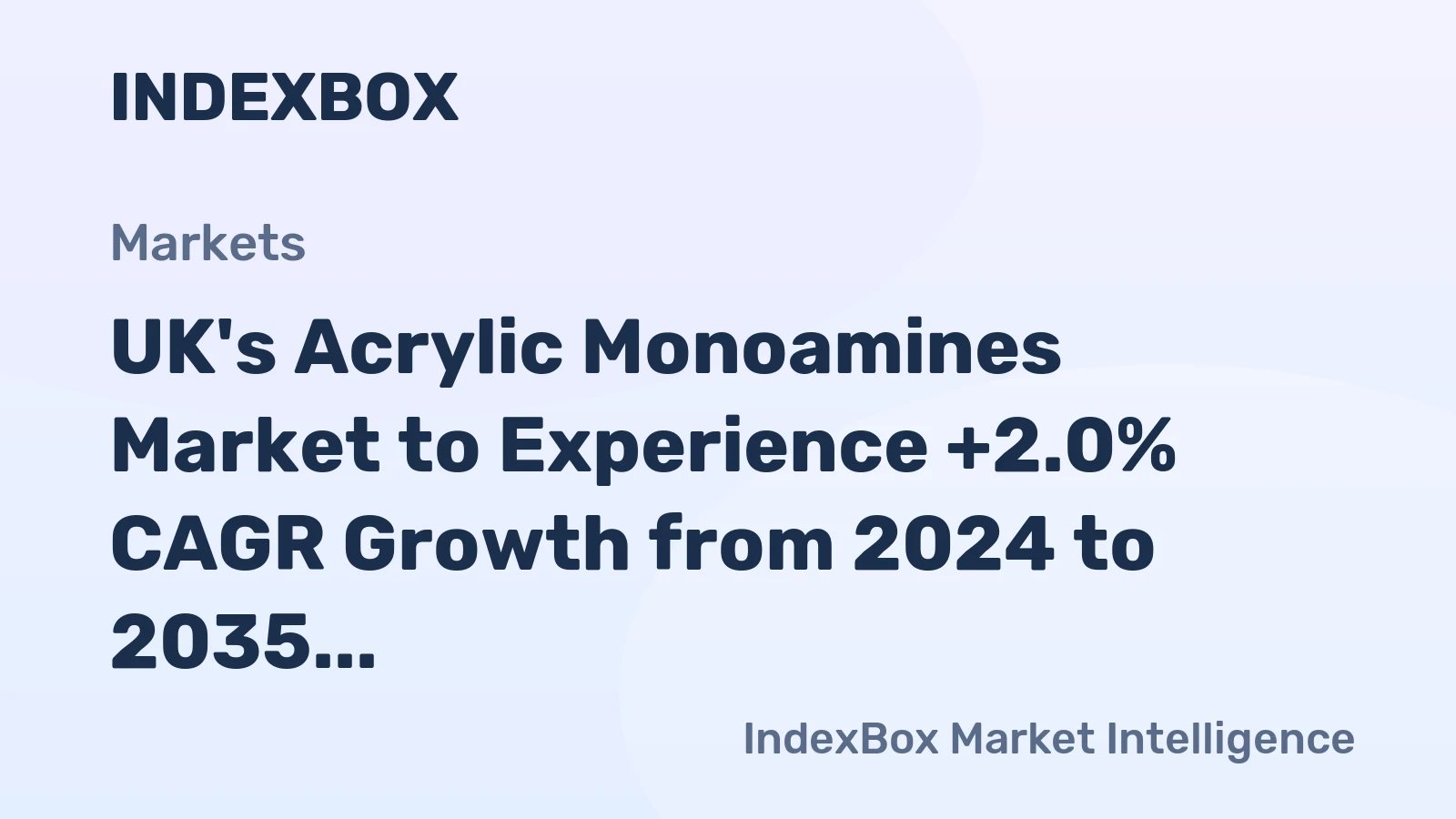 UK's Acrylic Monoamines Market to Experience +2.0% CAGR Growth from 2024 to 2035