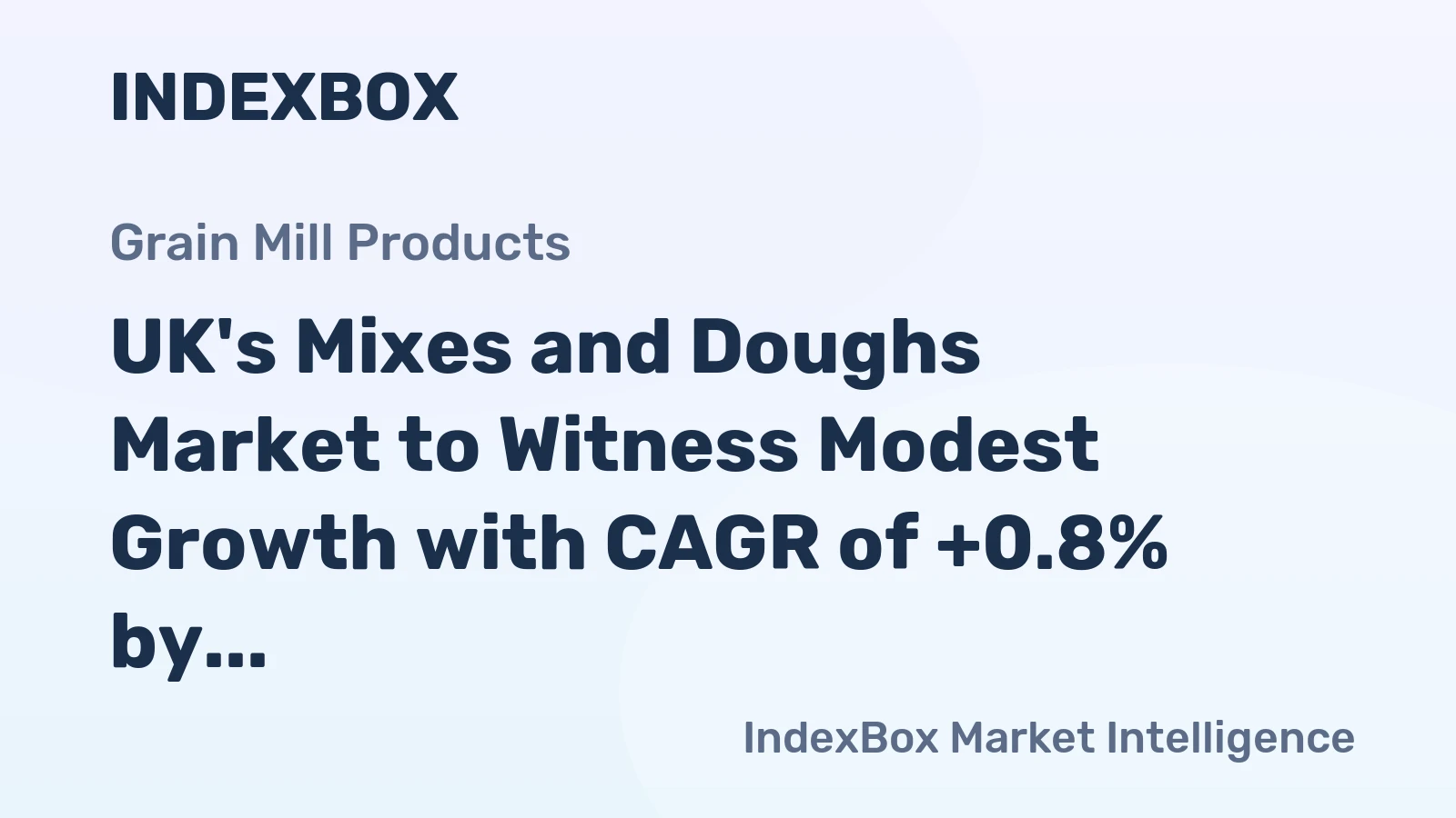 UK's Mixes and Doughs Market to Witness Modest Growth with CAGR of +0.8% by 2035, Reaching $1.1B in Value