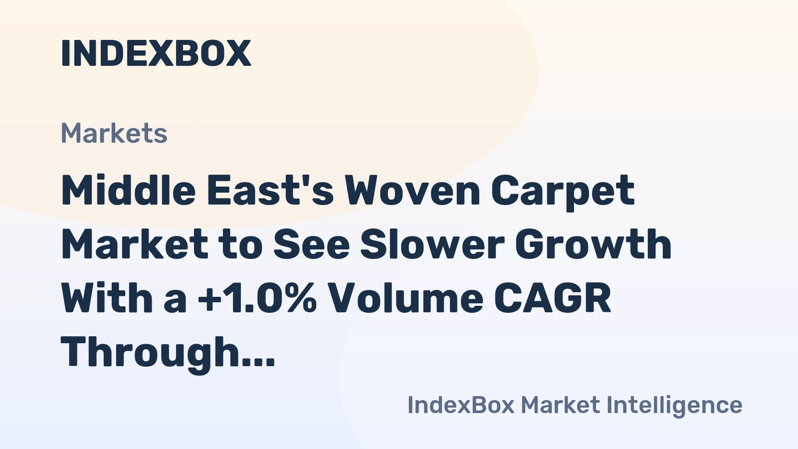 Middle East's Woven Carpet Market to See Slower Growth With a +1.0% Volume CAGR Through 2035
