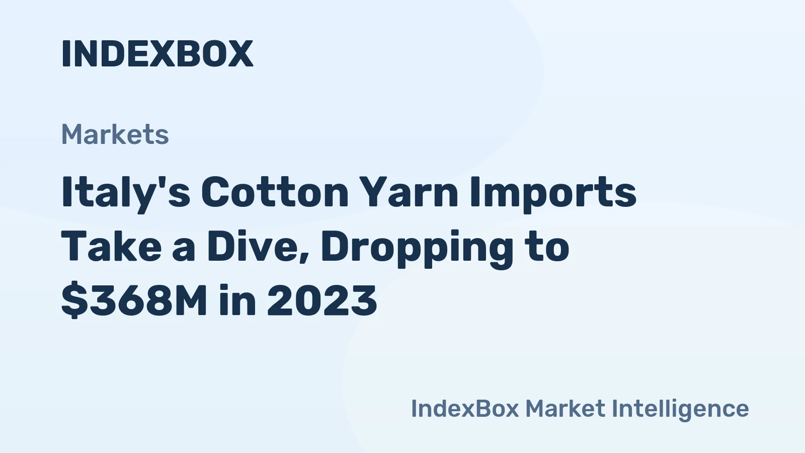 Italy's Cotton Yarn Imports Take a Dive, Dropping to $368M in 2023