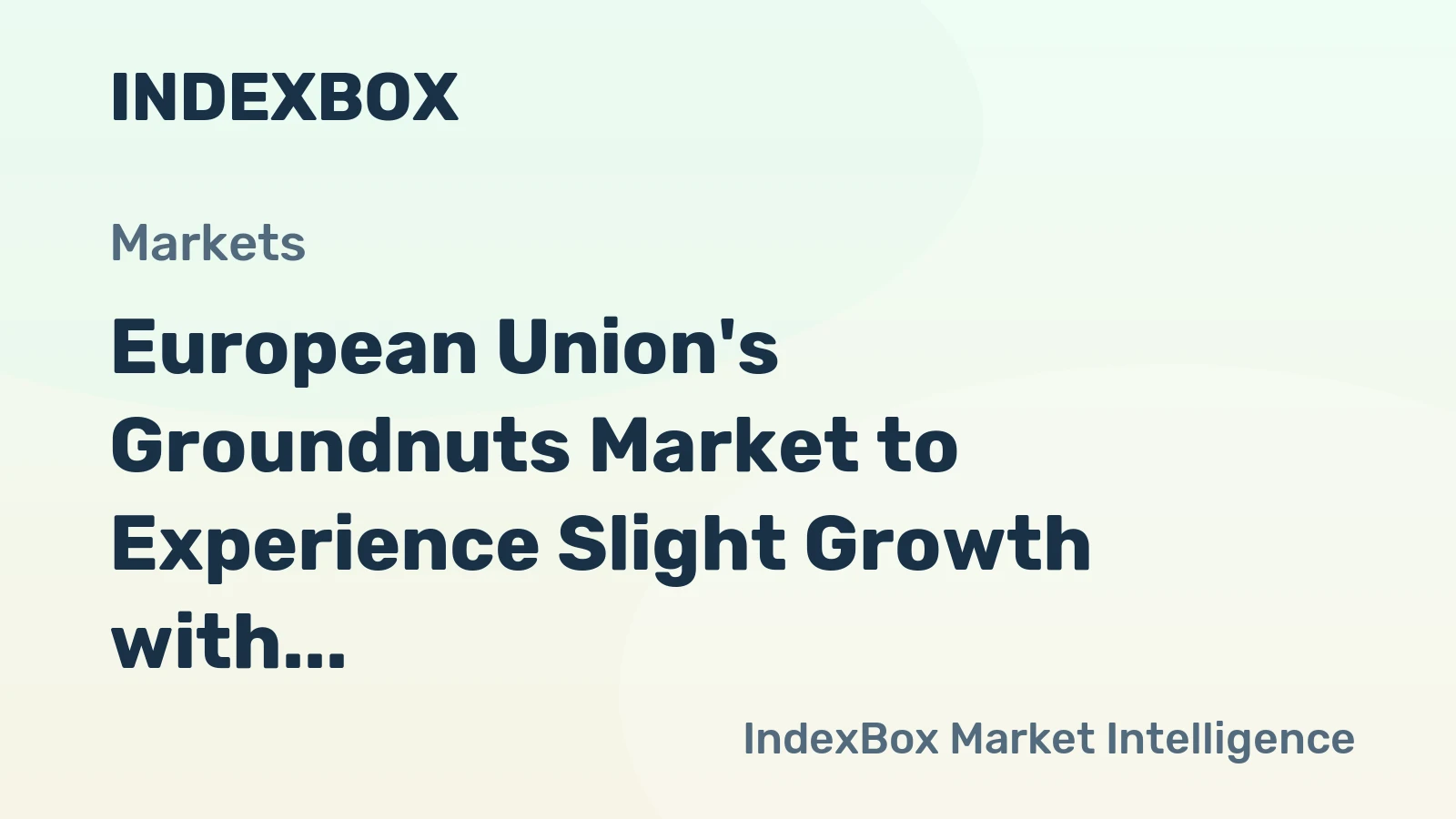 European Union's Groundnuts Market to Experience Slight Growth with +1.3% CAGR from 2024 to 2035
