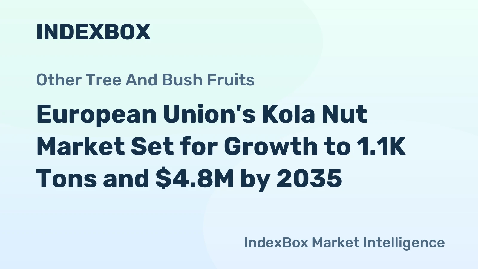 European Union's Kola Nut Market Set for Growth to 1.1K Tons and $4.8M by 2035