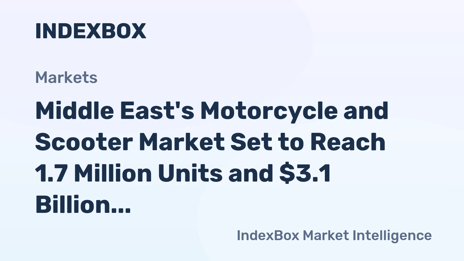 Middle East's Motorcycle and Scooter Market Set to Reach 1.7 Million Units and $3.1 Billion by 2035