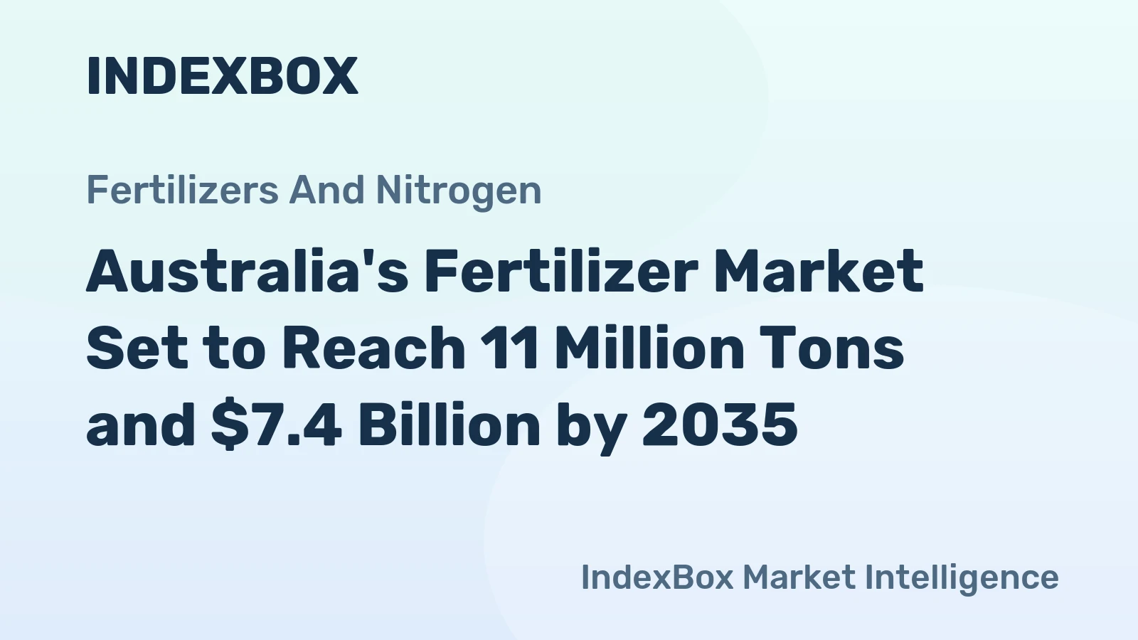 Australia's Fertilizer Market Set to Reach 11 Million Tons and $7.4 Billion by 2035