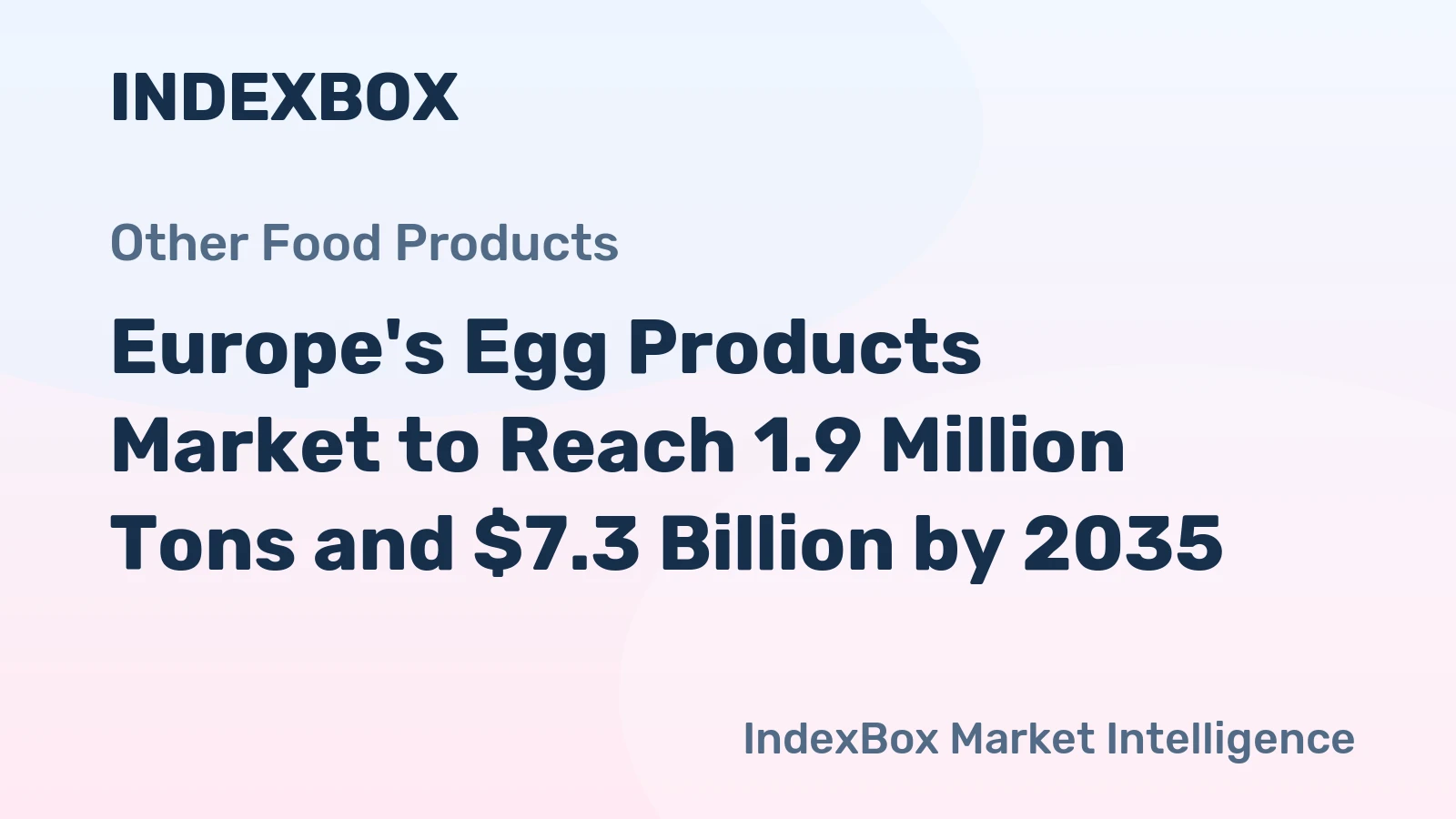 Europe's Egg Products Market to Reach 1.9 Million Tons and $7.3 Billion by 2035