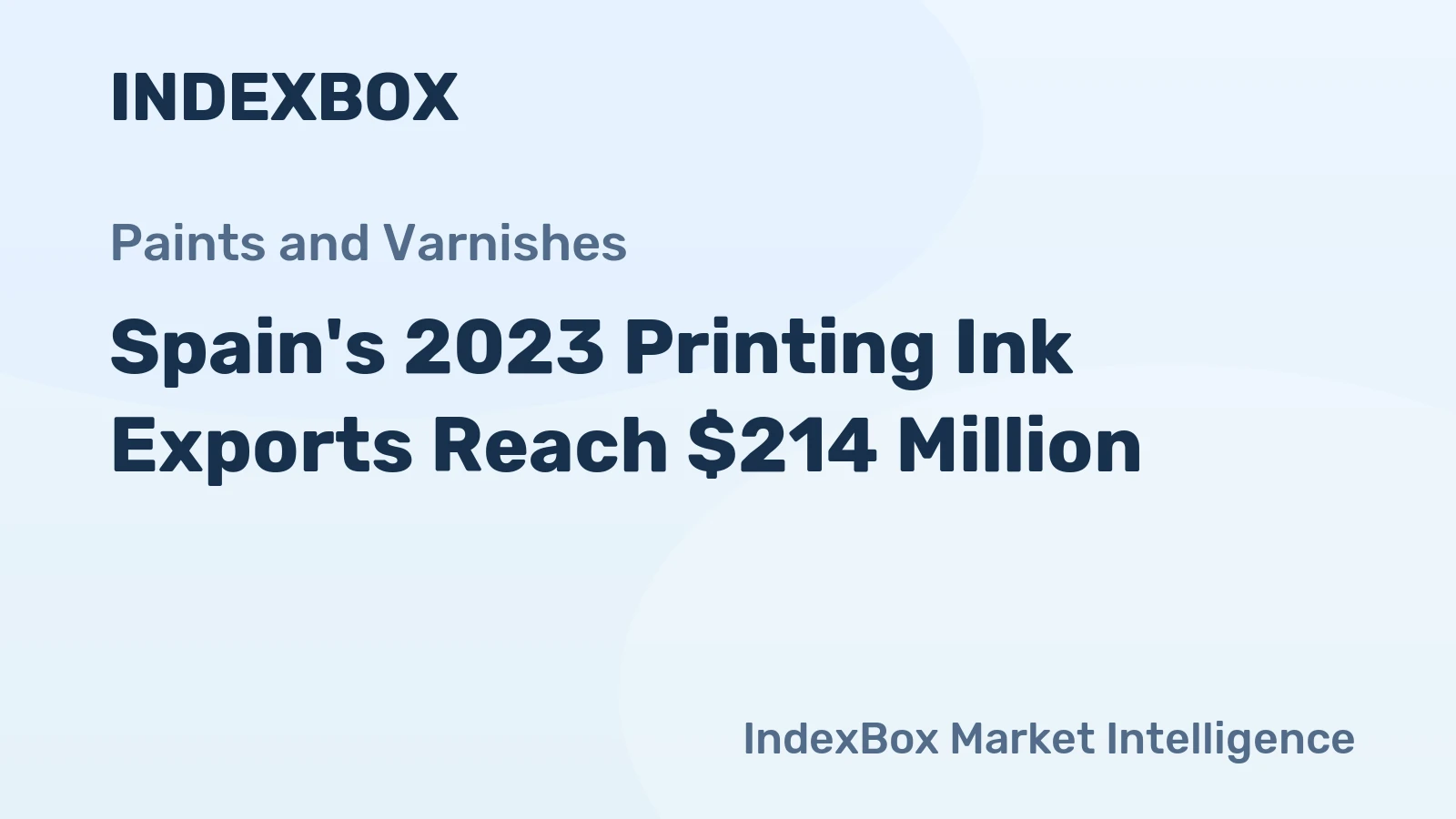 Spain's 2023 Printing Ink Exports Reach $214 Million