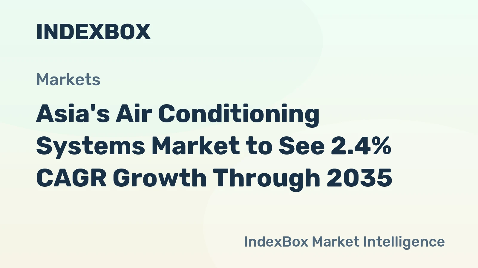 Asia's Air Conditioning Systems Market to See 2.4% CAGR Growth Through 2035