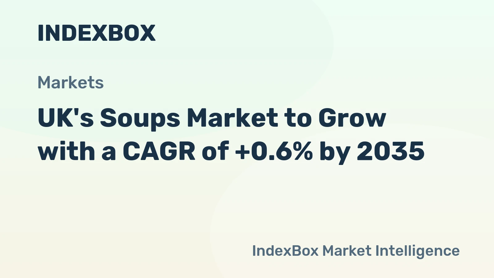 UK's Soups Market to Grow with a CAGR of +0.6% by 2035