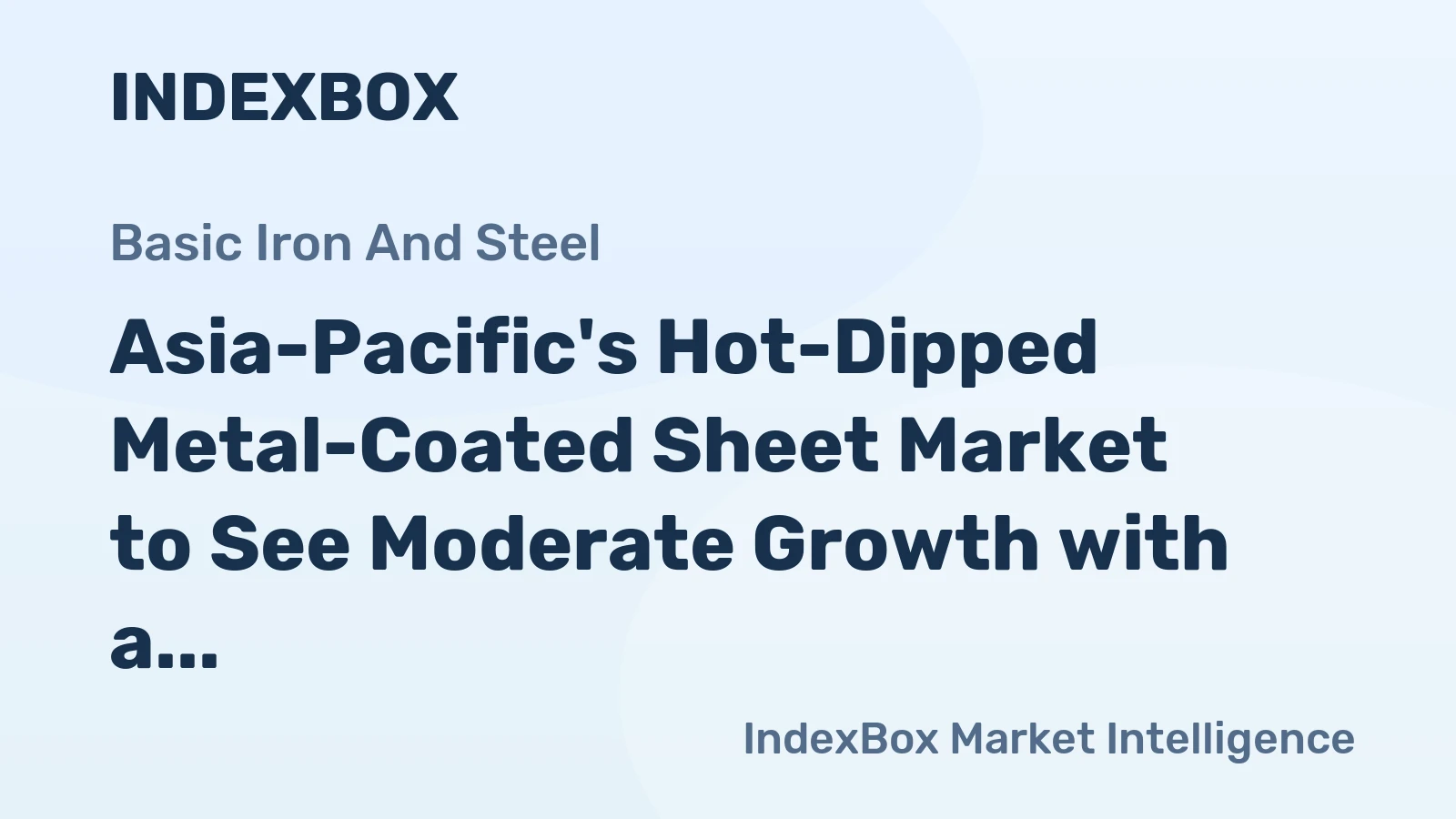 Asia-Pacific's Hot-Dipped Metal-Coated Sheet Market to See Moderate Growth with a CAGR of +2.9% by 2035